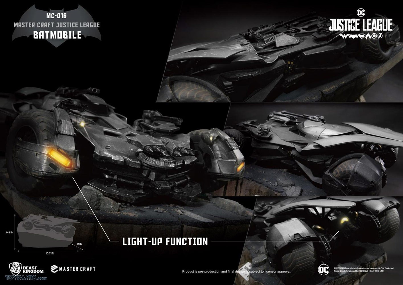 Justice League Batmobile Master Craft Diorama | Sideshow Collectibles