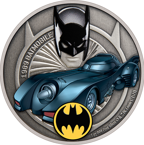 1989 Batmobile 1oz Silver Coin by New Zealand Mint | Sideshow Collectibles