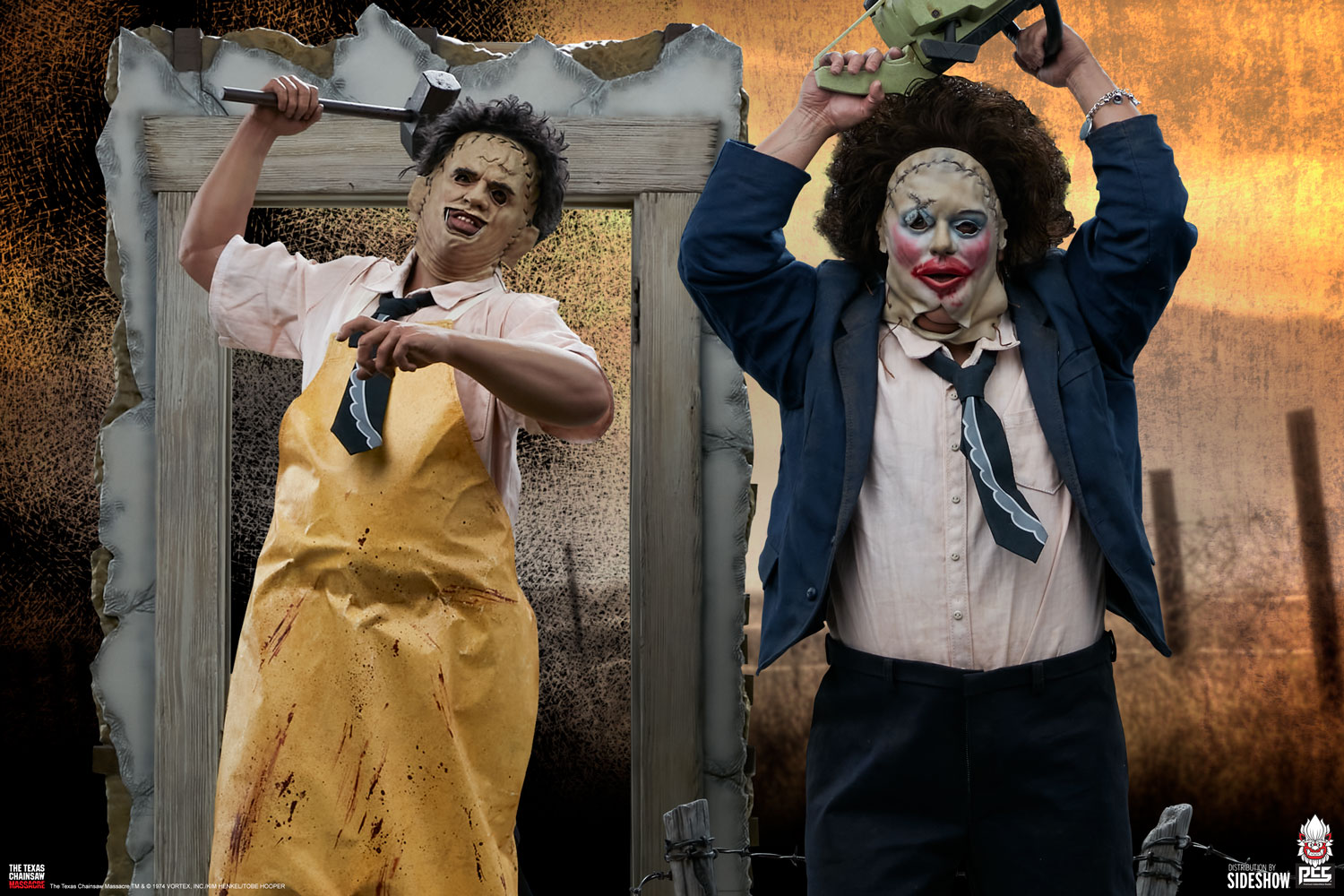 Leatherface Slaughter 1:3 Statue Set by PCS | Sideshow Collectibles