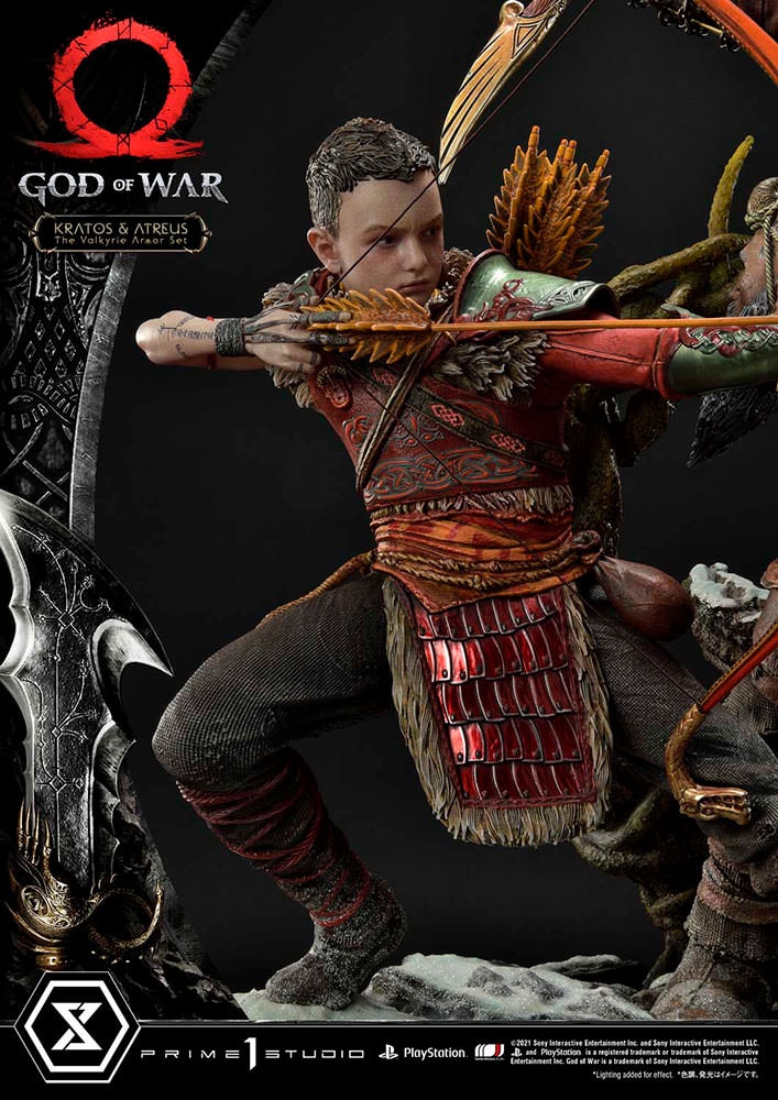 Kratos & Atreus (The Valkyrie Armor Set) Statue by Prime 1 Studio ...