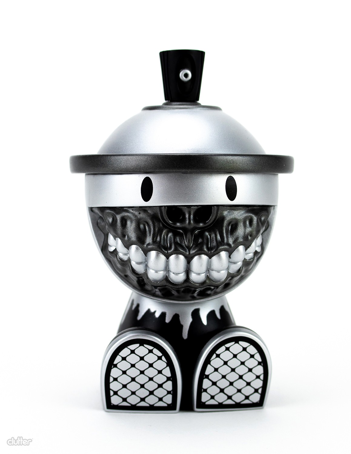 Grinbot Metallic by Ron English x Czee13 Collectible Figure by Clutter ...