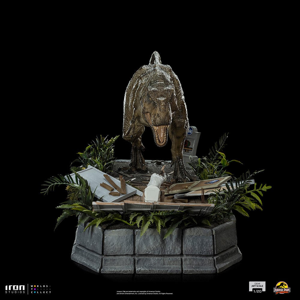 T-Rex and Donald Gennaro 1:10 Statue by Iron Studios | Sideshow ...