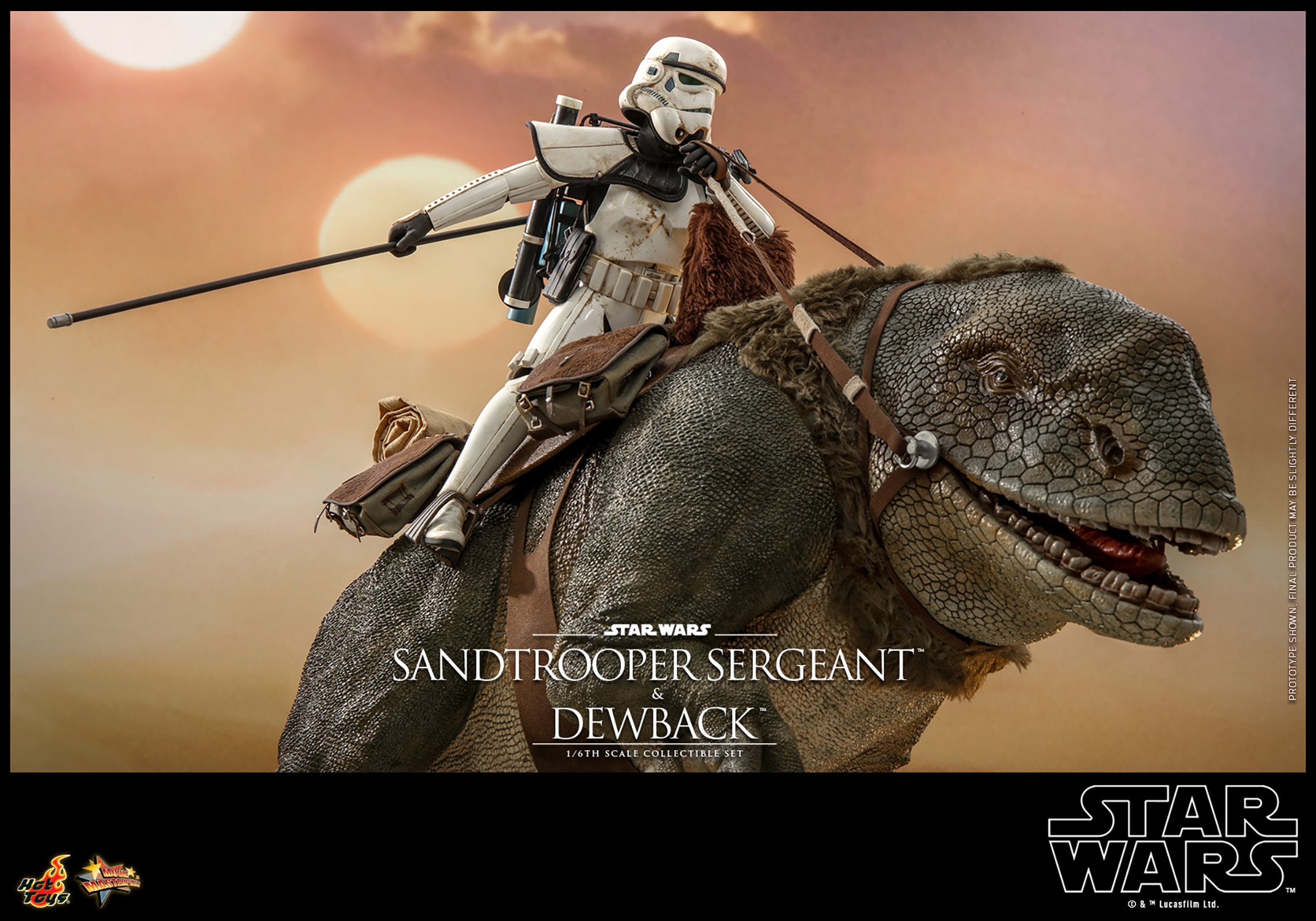 Sandtrooper Sergeant™ & Dewback™ Sixth Scale Figure Set by Hot Toys ...