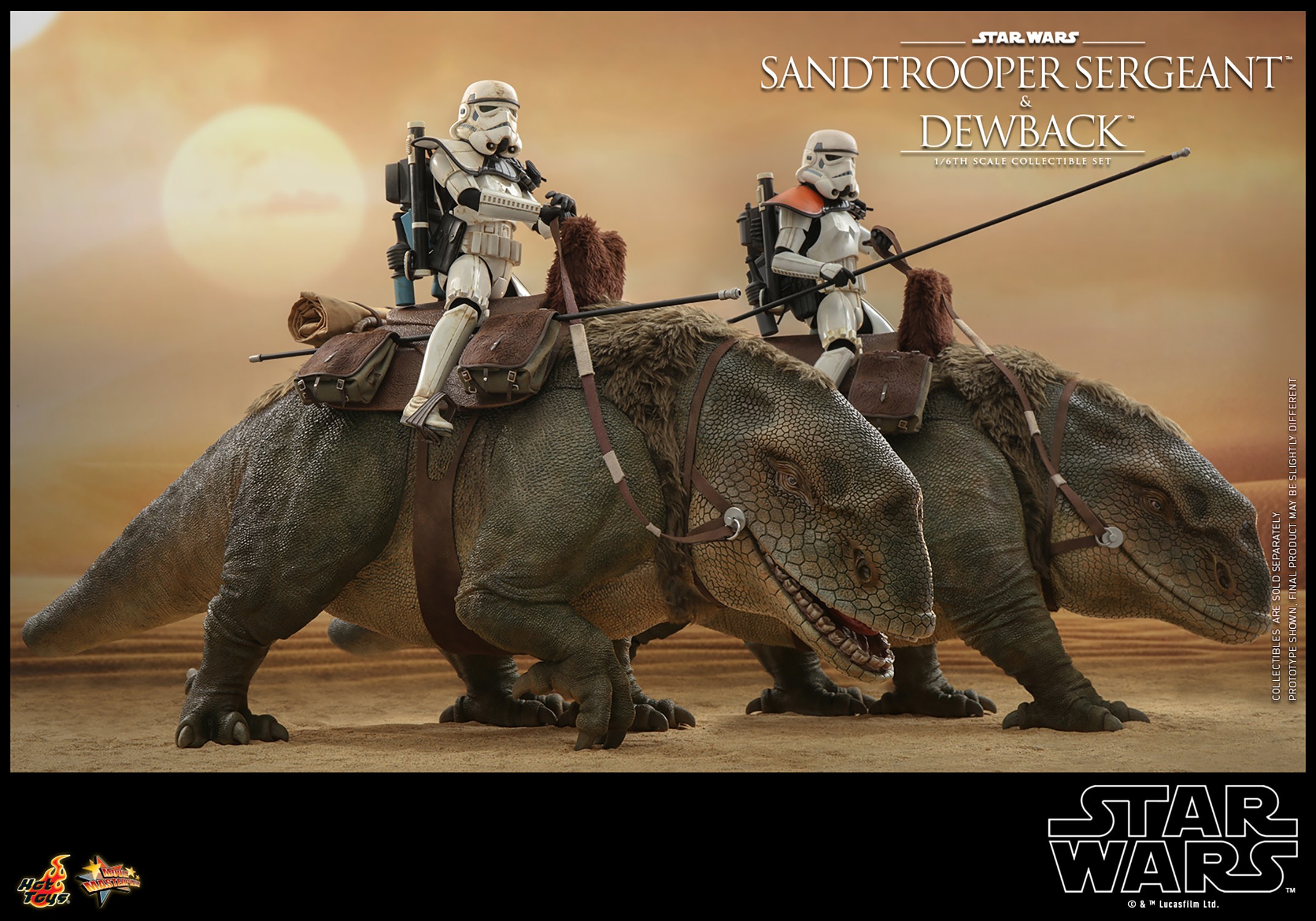 Sandtrooper Sergeant™ & Dewback™ Sixth Scale Figure Set by Hot Toys ...
