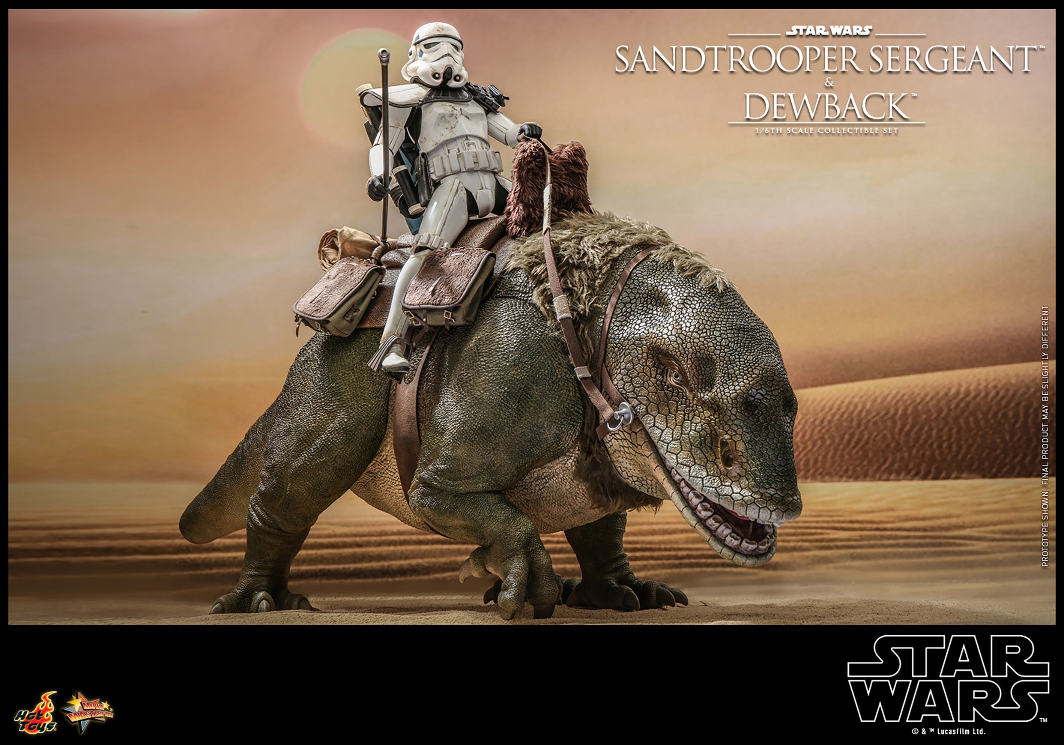 Sandtrooper Sergeant™ & Dewback™ Sixth Scale Figure Set by Hot Toys ...