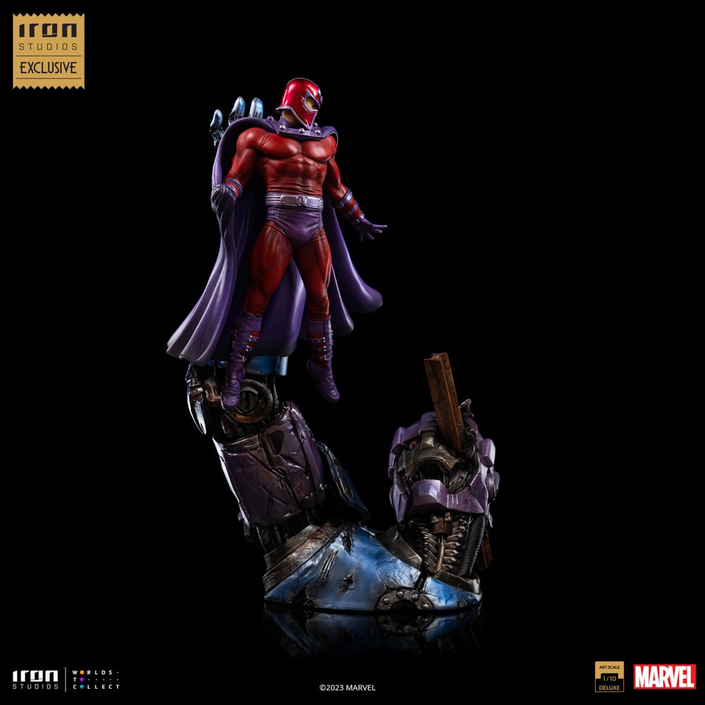 Magneto Vs Sentinel Deluxe Art Scale Statue by Iron Studios | Sideshow ...