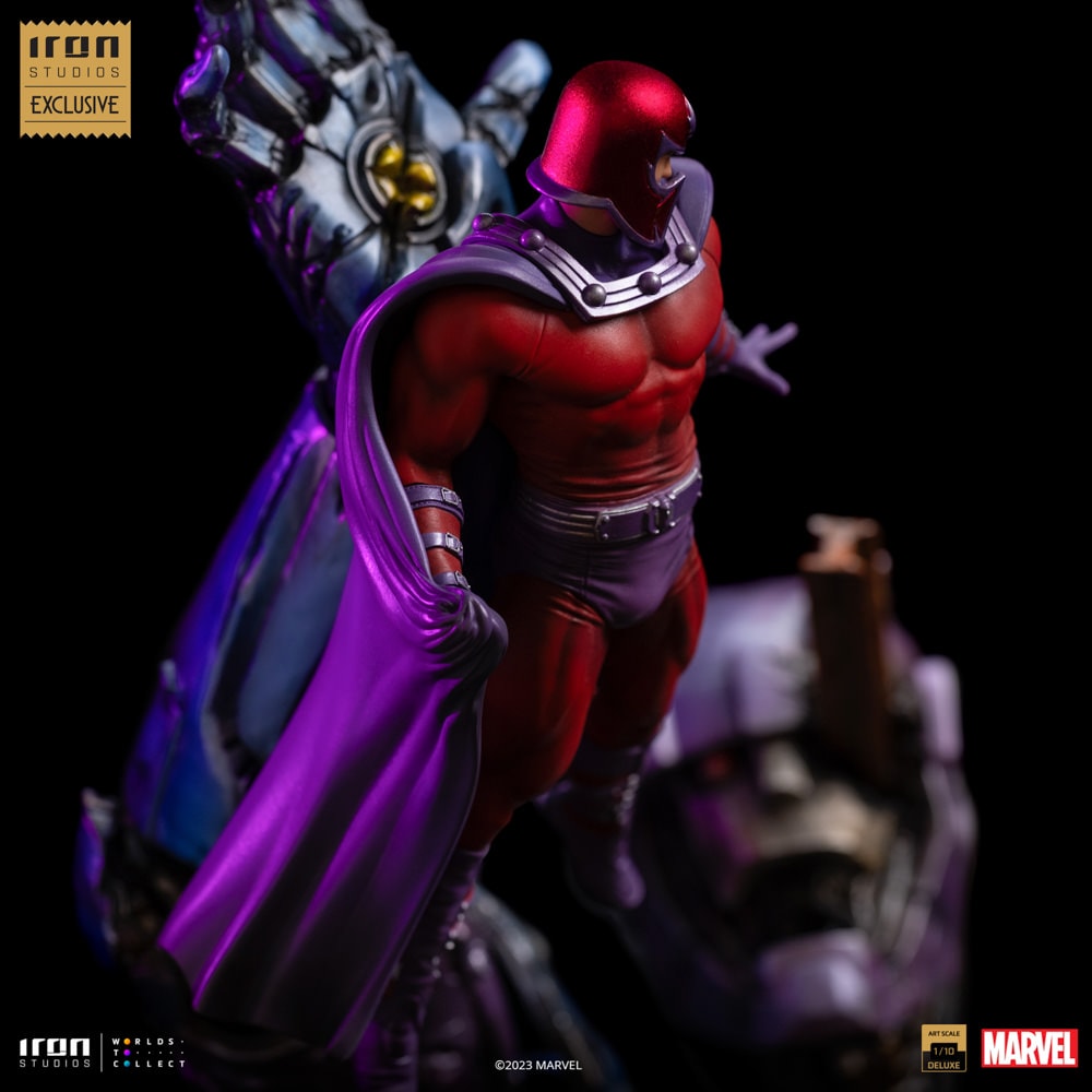 Magneto Vs Sentinel Deluxe Art Scale Statue by Iron Studios | Sideshow ...