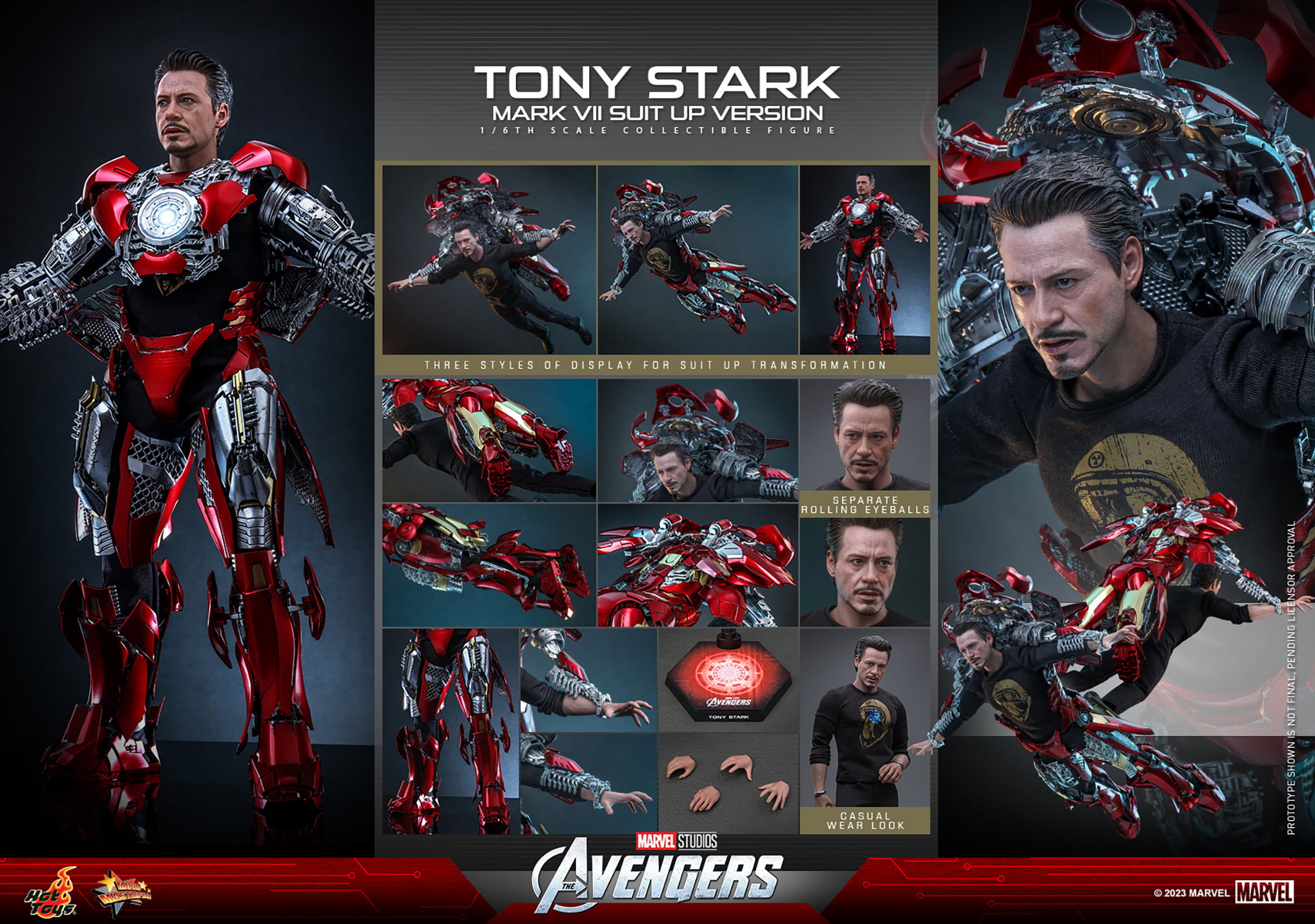 Tony Stark (Mark VII Suit up Version) Sixth Scale Figure by Hot Toys ...