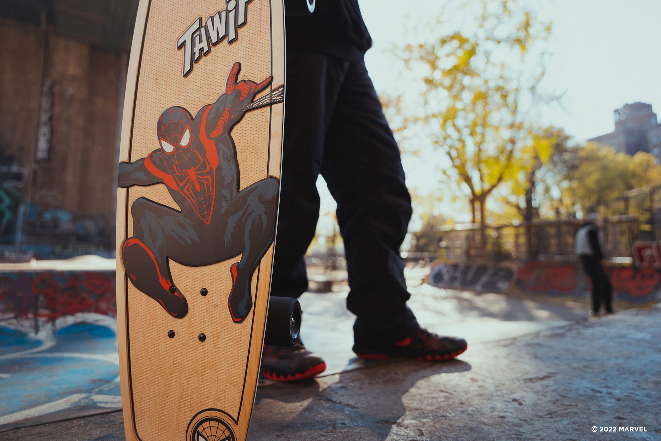 The Miles Morales Skateboard Deck by Bear Walker | Sideshow Collectibles