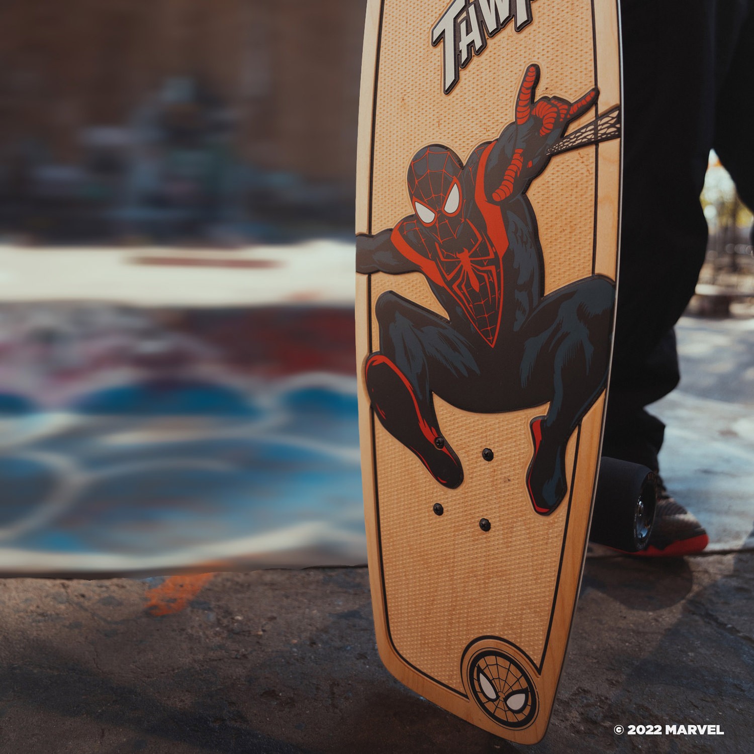 The Miles Morales Skateboard Deck by Bear Walker | Sideshow Collectibles