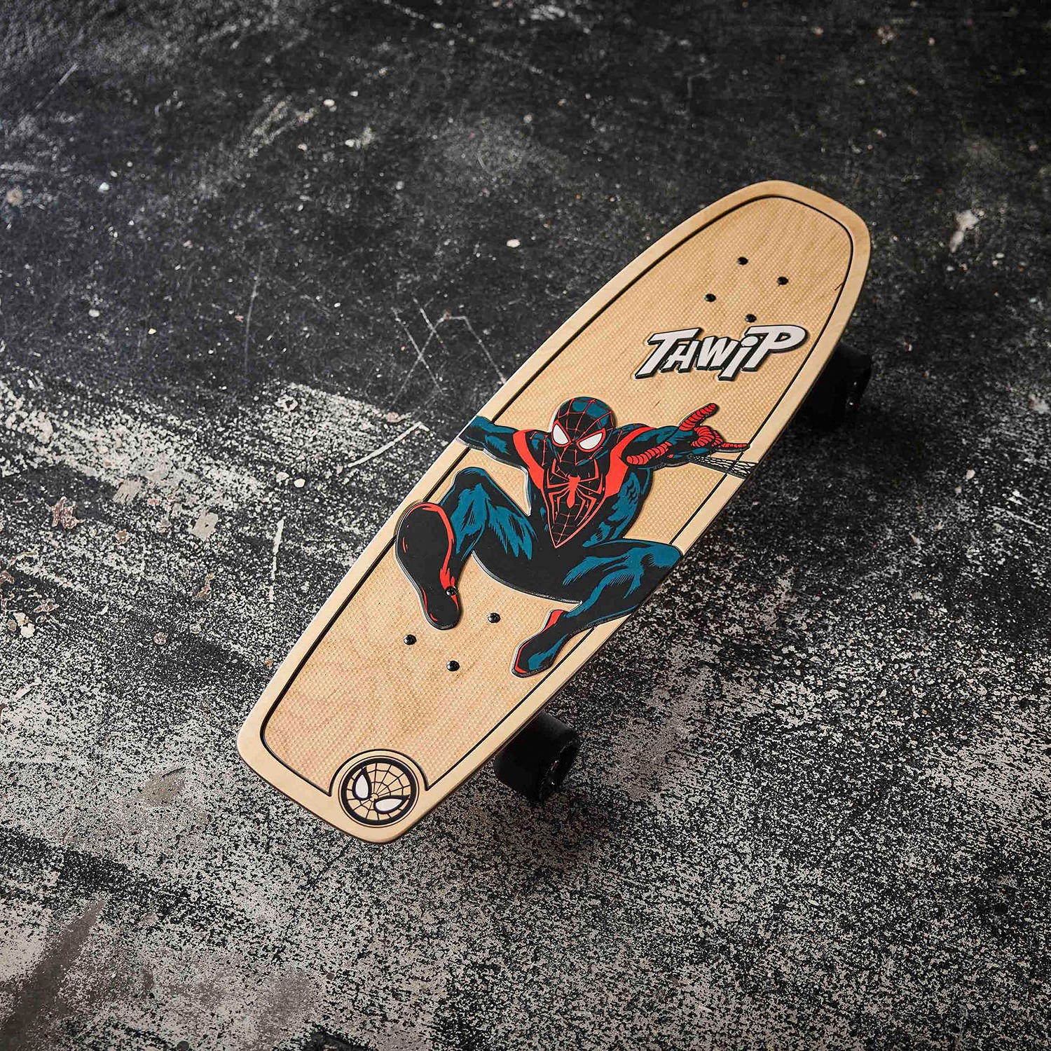 The Miles Morales Skateboard Deck by Bear Walker | Sideshow Collectibles
