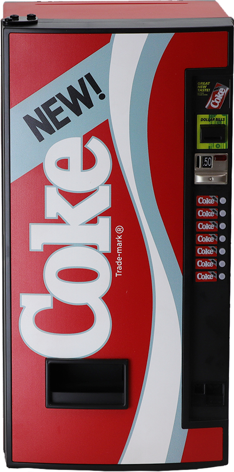 Coca-Cola Vending Machine Mini Fridge Scaled Replica by New Wave Toys ...