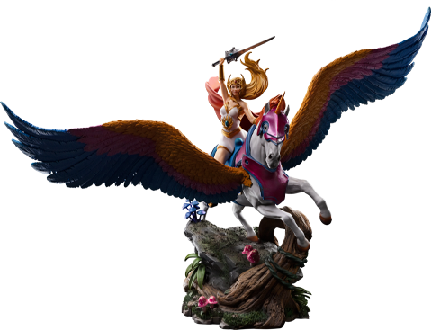 She-Ra and Swift Wind Deluxe 1:10 Art Scale Statue by Iron Studios ...
