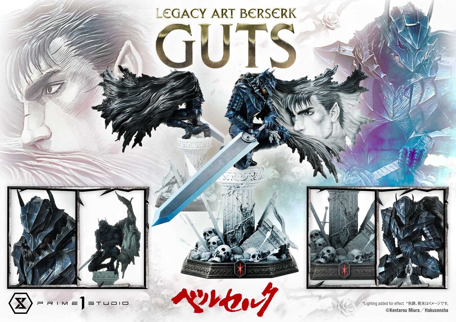 Berserk Legacy Art - Kentaro Miura - Guts Statues by Prime 1 Studio ...