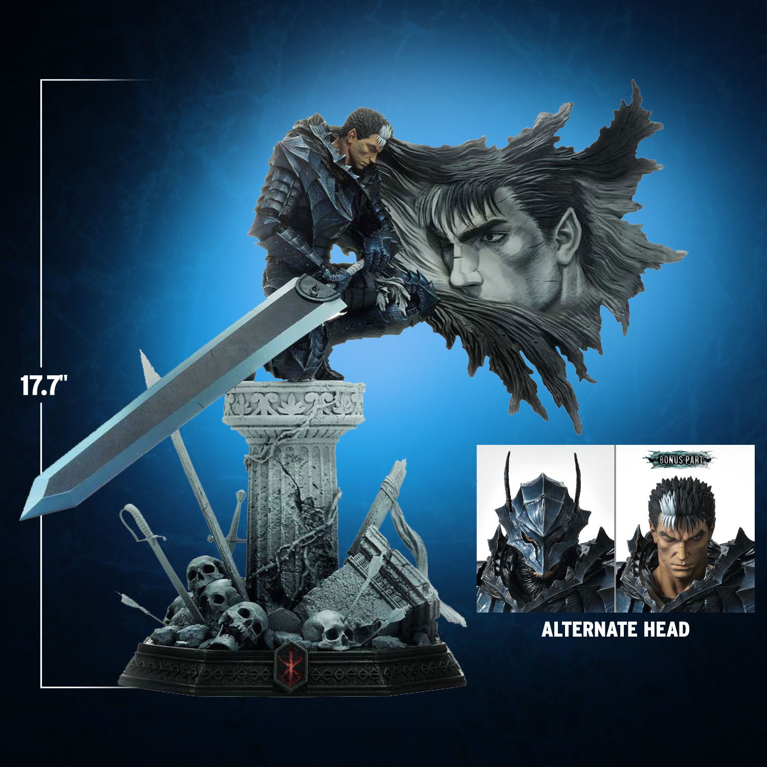 Berserk Legacy Art - Kentaro Miura - Guts Statues by Prime 1 Studio ...