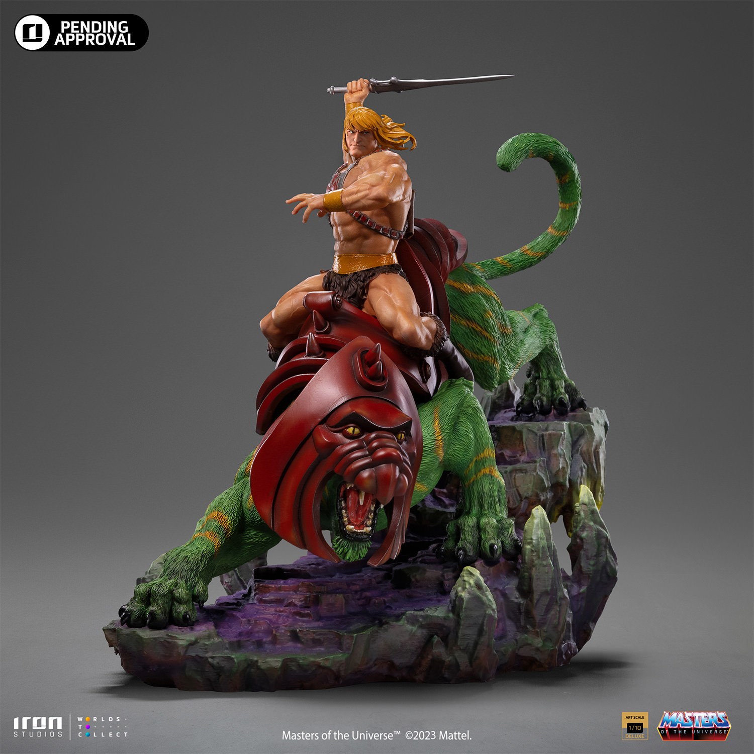 He-Man & Battle-Cat Art Scale 1:10 Statue by Iron Studios | Sideshow ...