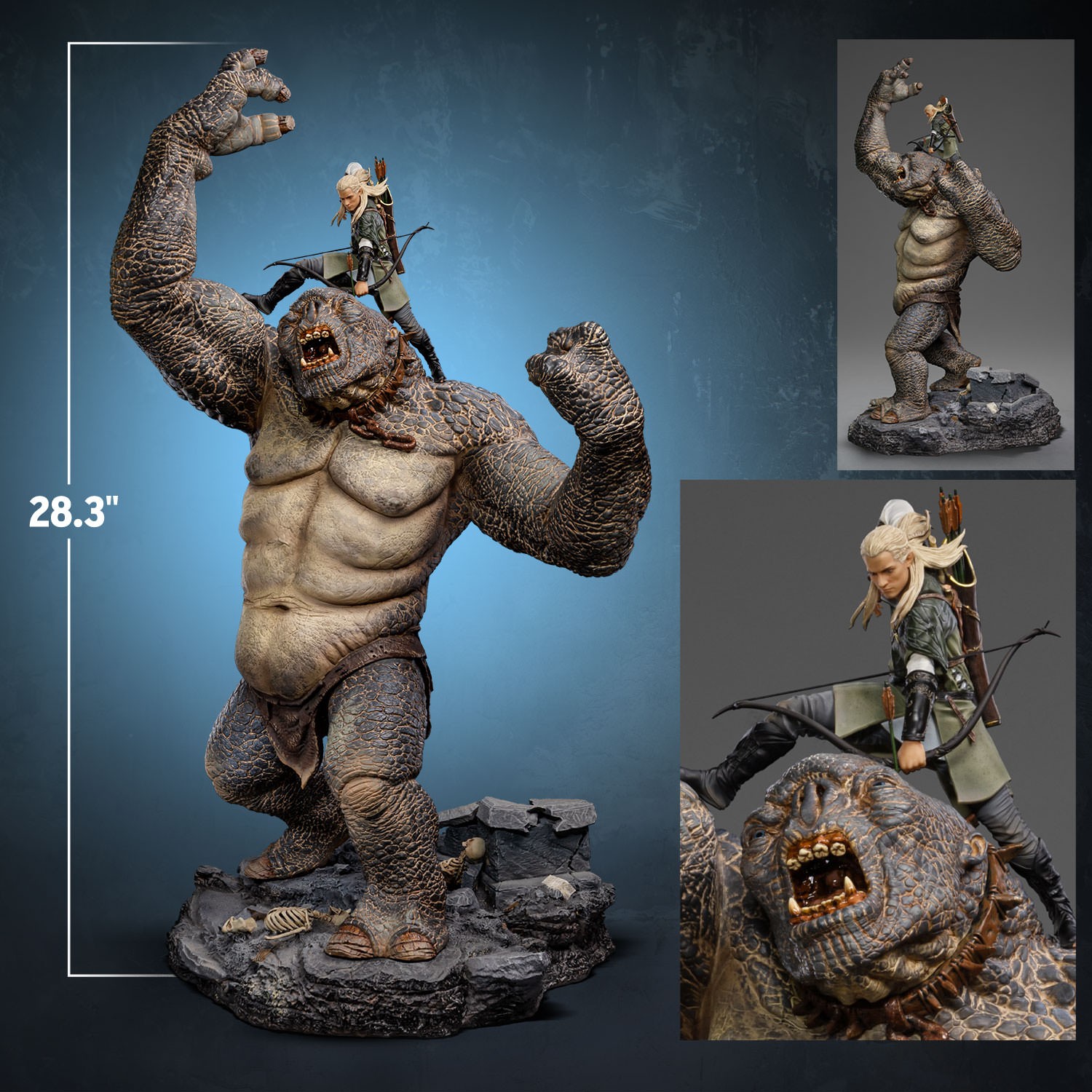 Cave Troll & Legolas 1:10 Scale Statue by Iron Studios | Sideshow ...