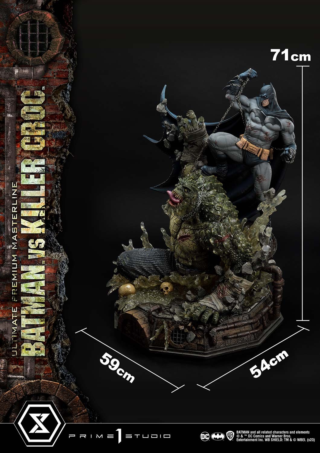 Batman vs. Killer Croc (Deluxe Version) Quarter Scale Statue by Prime 1 ...