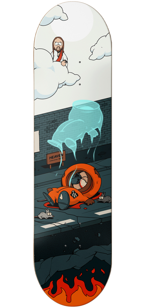 Kenny Goes to Heaven - Street Deck Skateboard Deck by Bear Walker ...