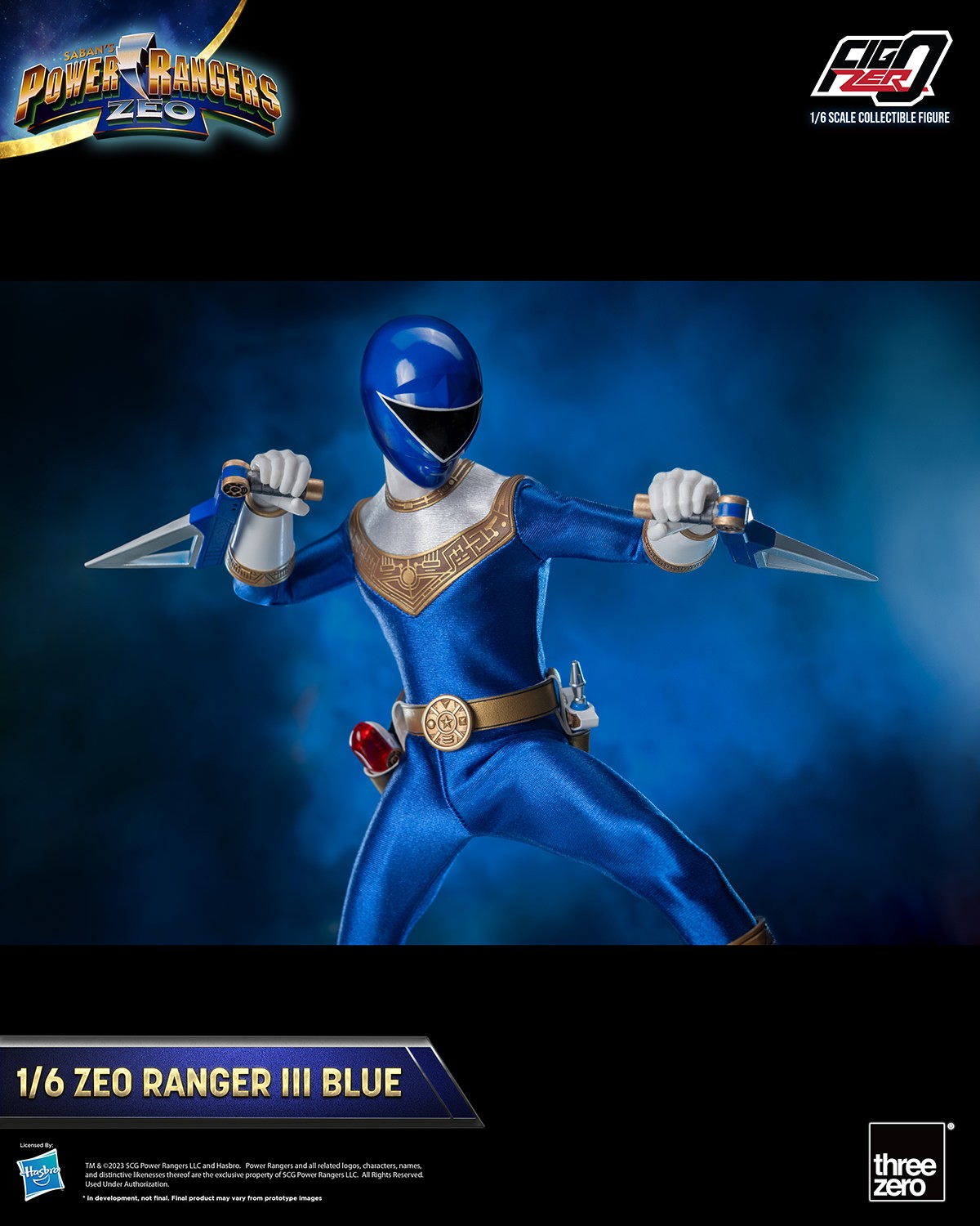 Zeo Ranger III Blue Sixth Scale Figure by Threezero | Sideshow Collectibles
