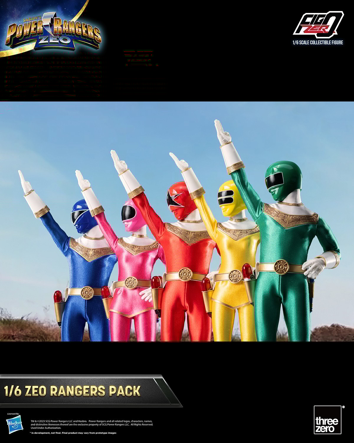 Zeo Rangers Pack Sixth Scale Figure Set by Threezero | Sideshow Collectibles