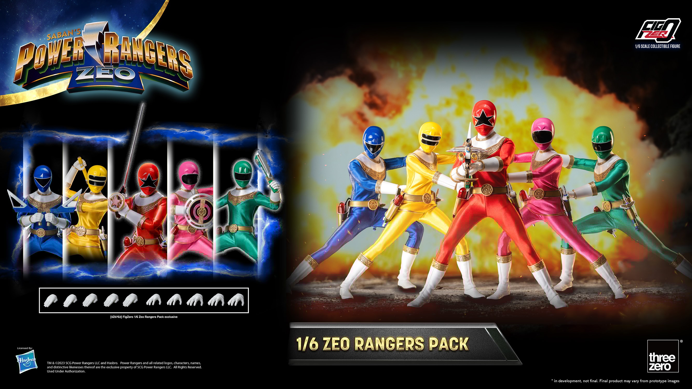 Zeo Rangers Pack Sixth Scale Figure Set by Threezero | Sideshow Collectibles
