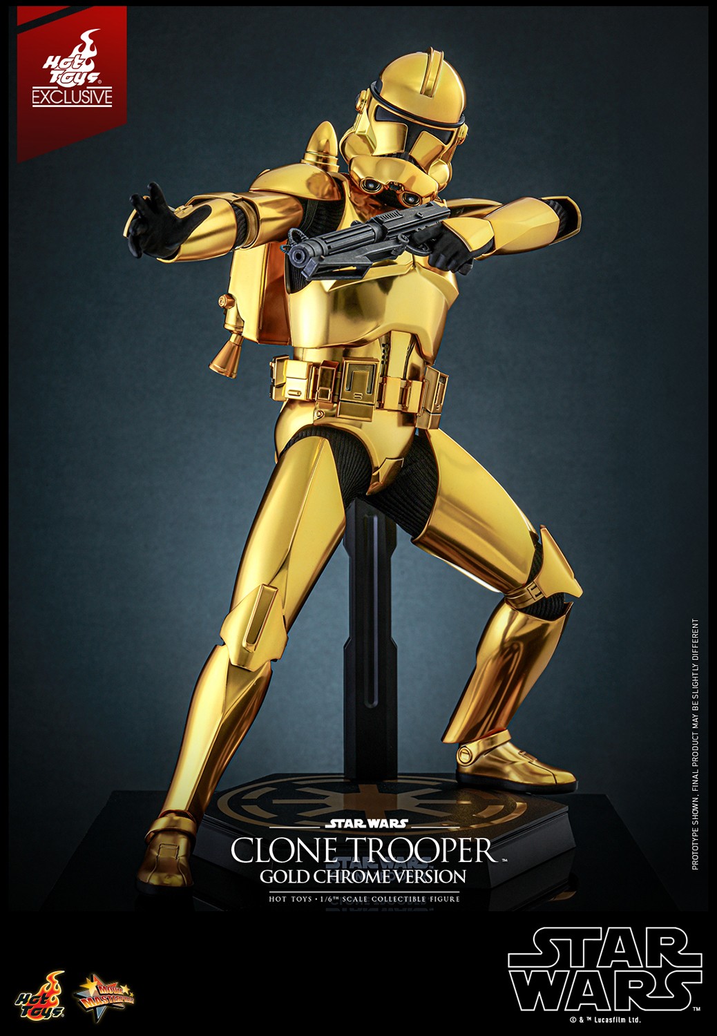 Clone Trooper™ (Gold Chrome Version) Sixth Scale Figure by Hot Toys ...