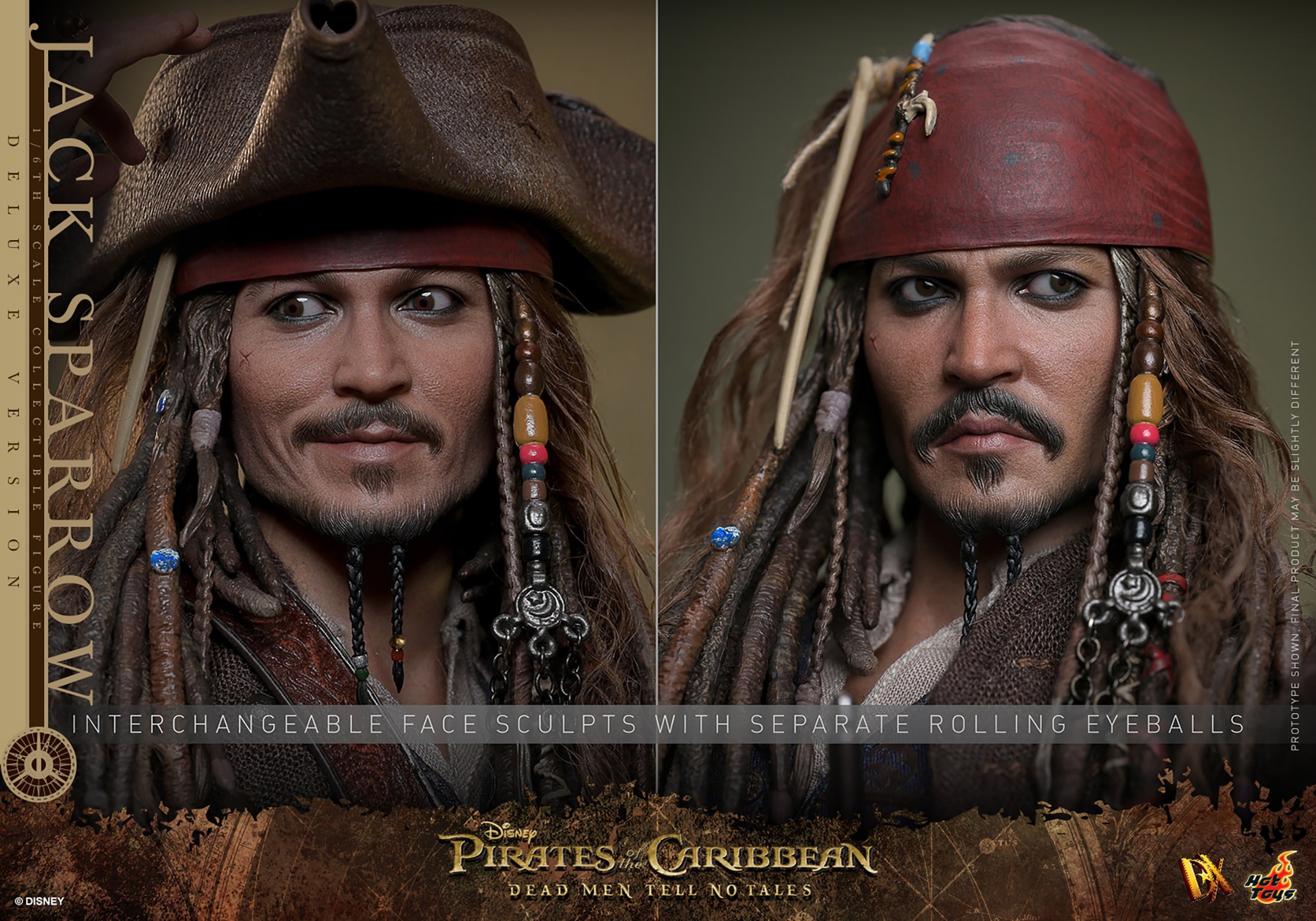 Jack Sparrow (Deluxe Version) Sixth Scale Figure by Hot Toys | Sideshow ...