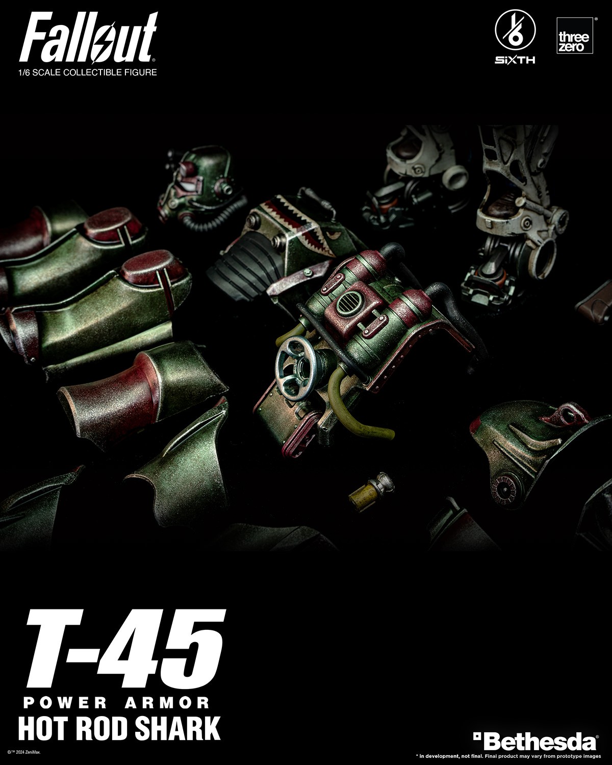 T-45 Hot Rod Shark Power Armor Sixth Scale Figure by Threezero ...