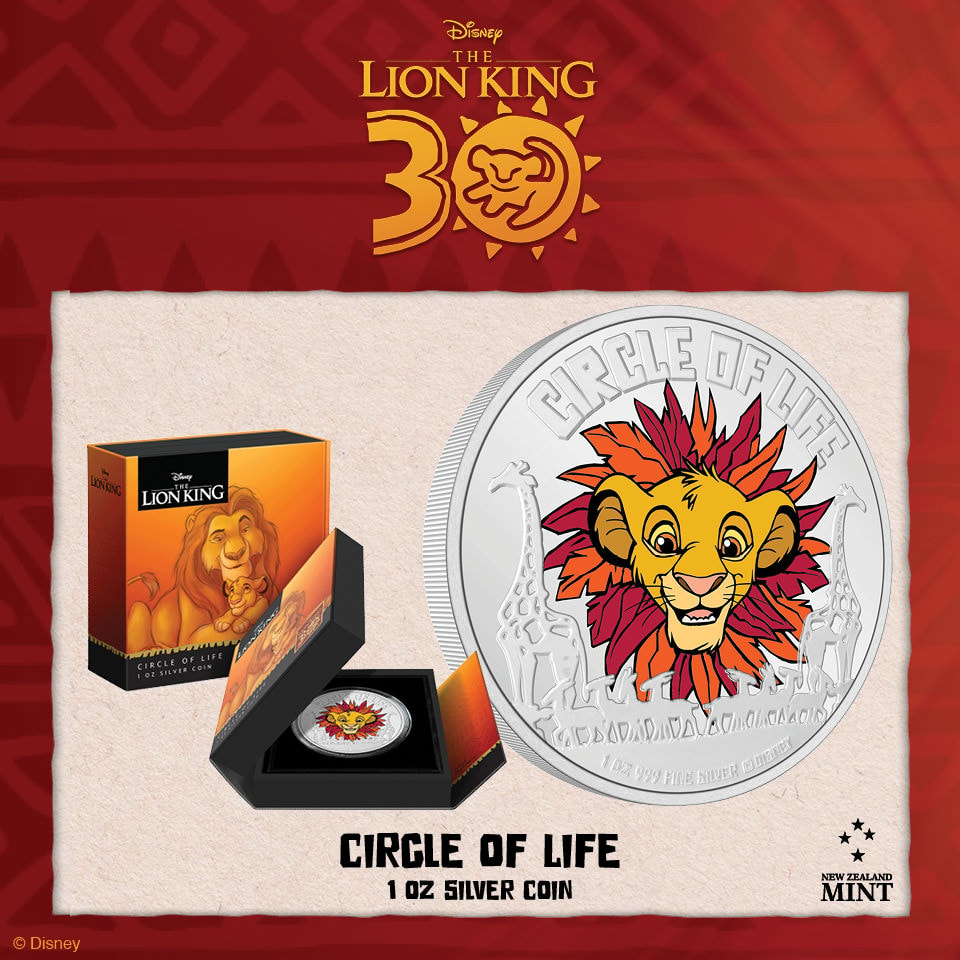 Lion King Circle of Life 1oz Silver Coin by New Zealand Mint | Sideshow ...