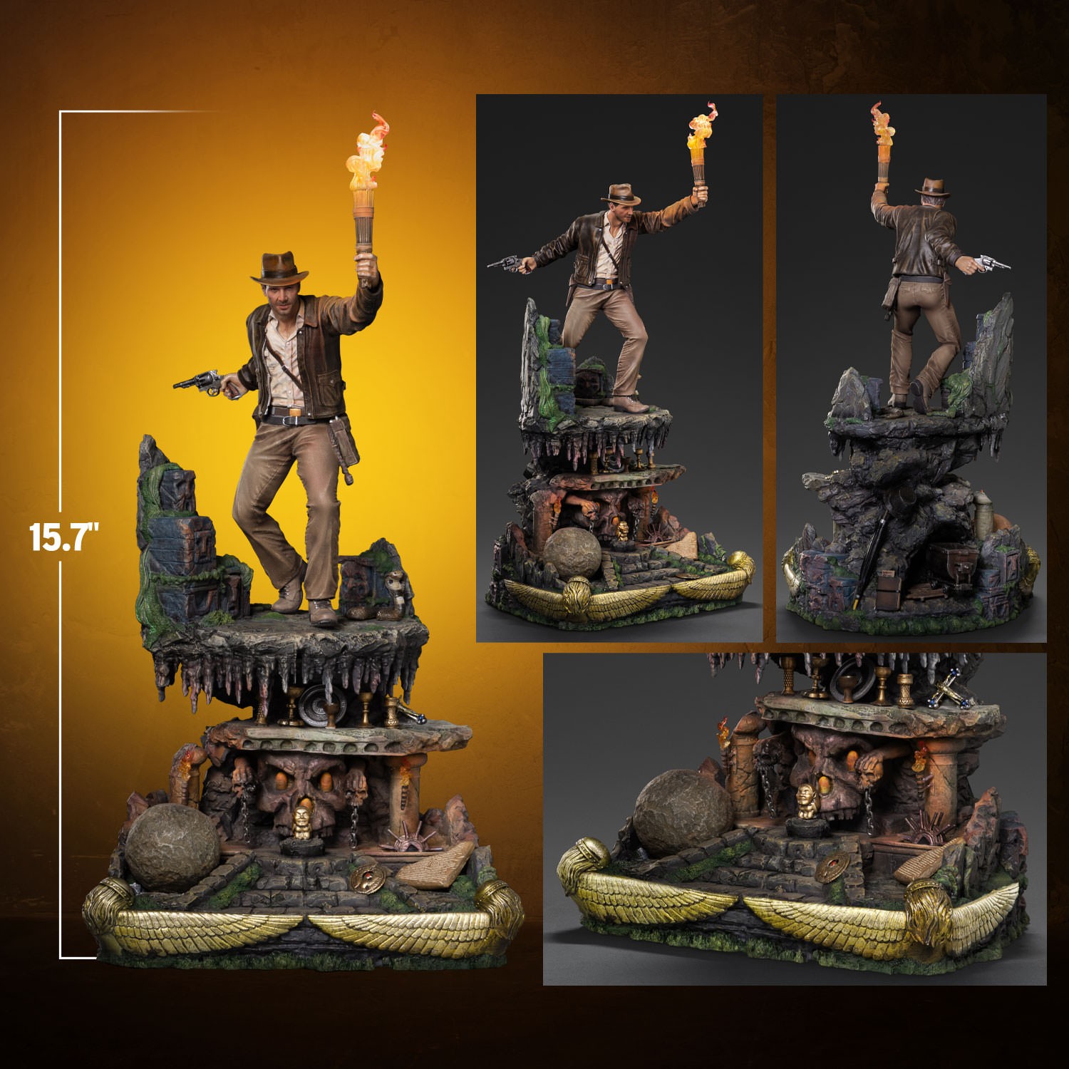 Indiana Jones Art Scale 1:10 Statue by Iron Studios | Sideshow Collectibles