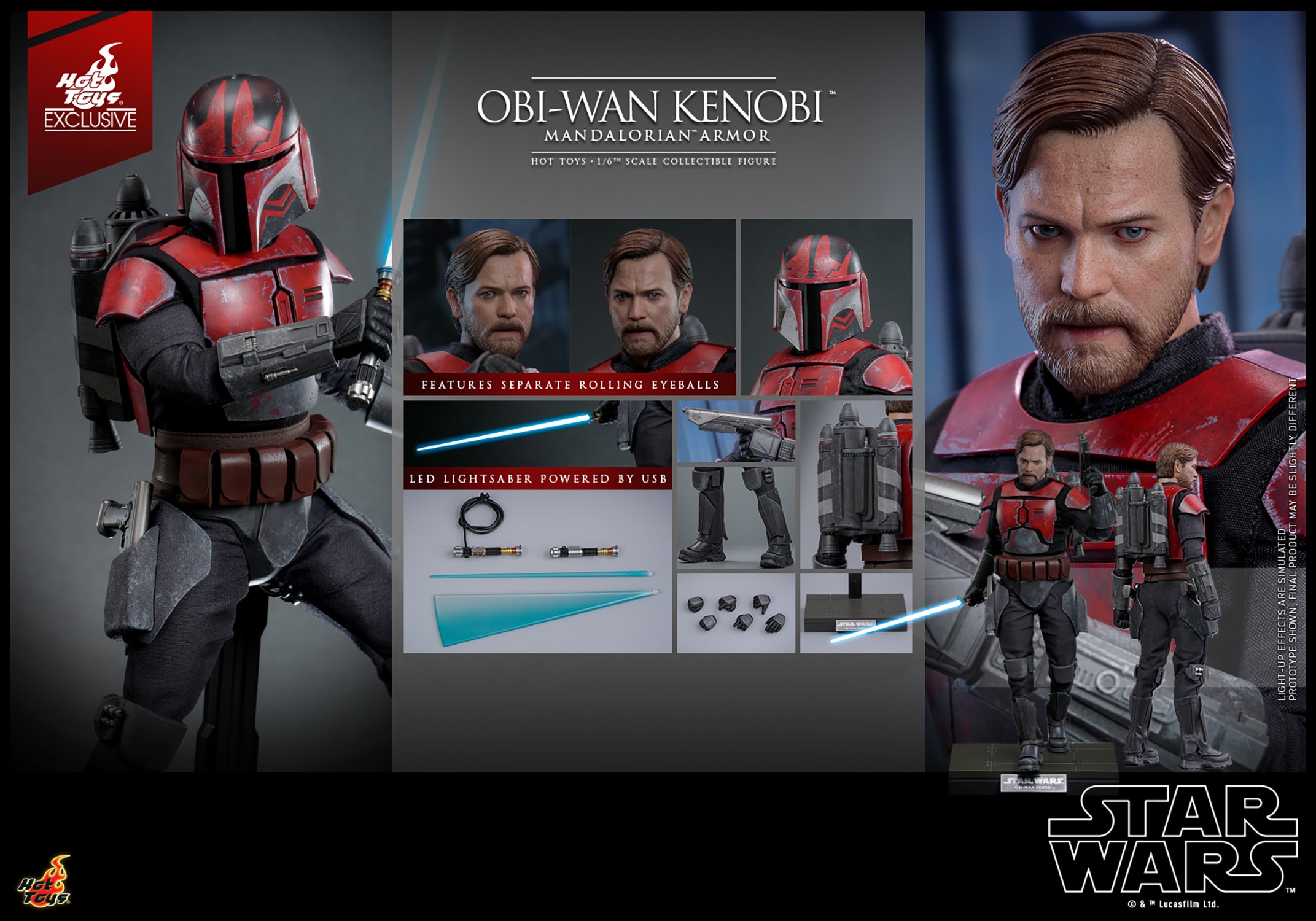Obi-Wan Kenobi™ (Mandalorian™ Armor) Sith Scale Figure by Hot Toys ...