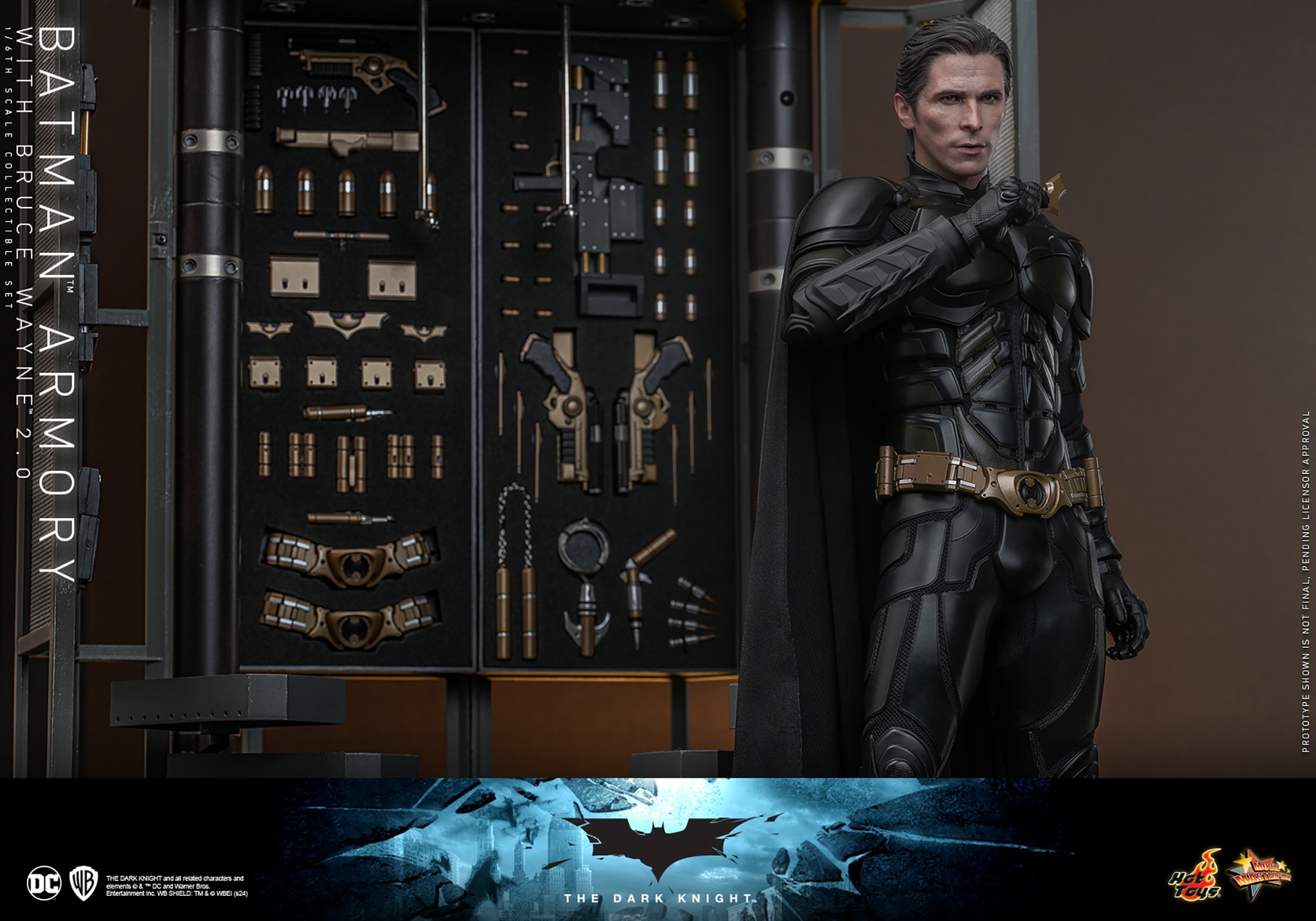 Batman Armory with Bruce Wayne (2.0) Sixth Scale Figure Set by Hot Toys ...