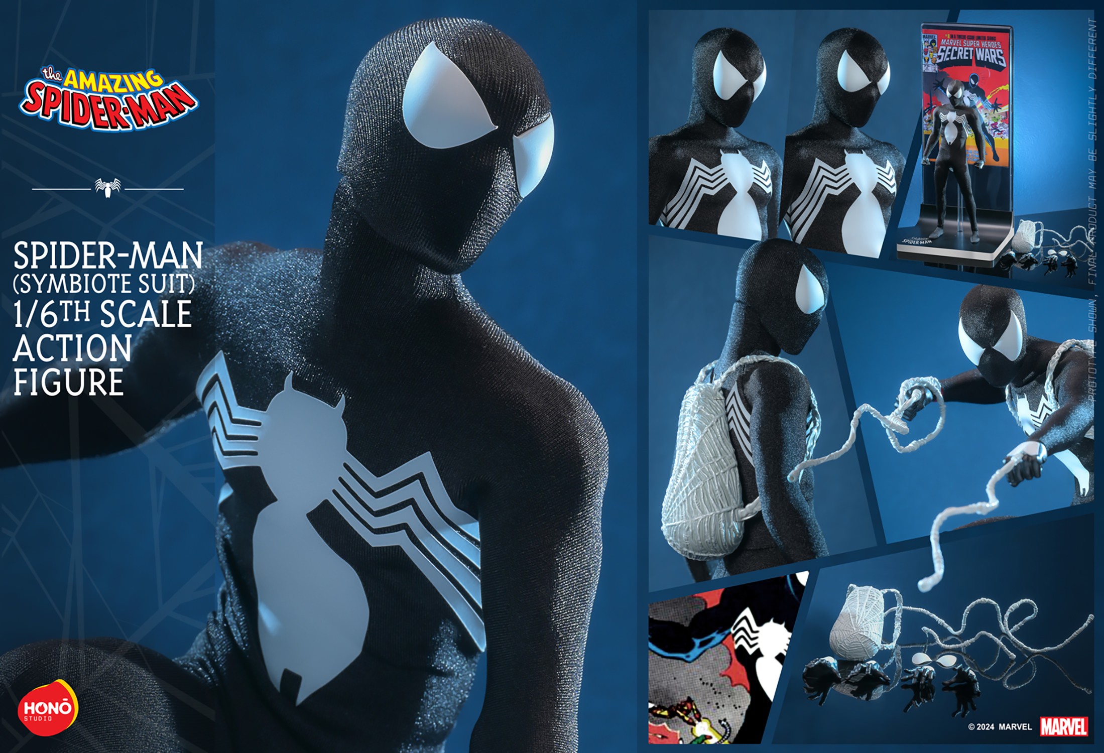 Spider-Man (Symbiote Suit) Action Figure by Honō Studio | Sideshow ...