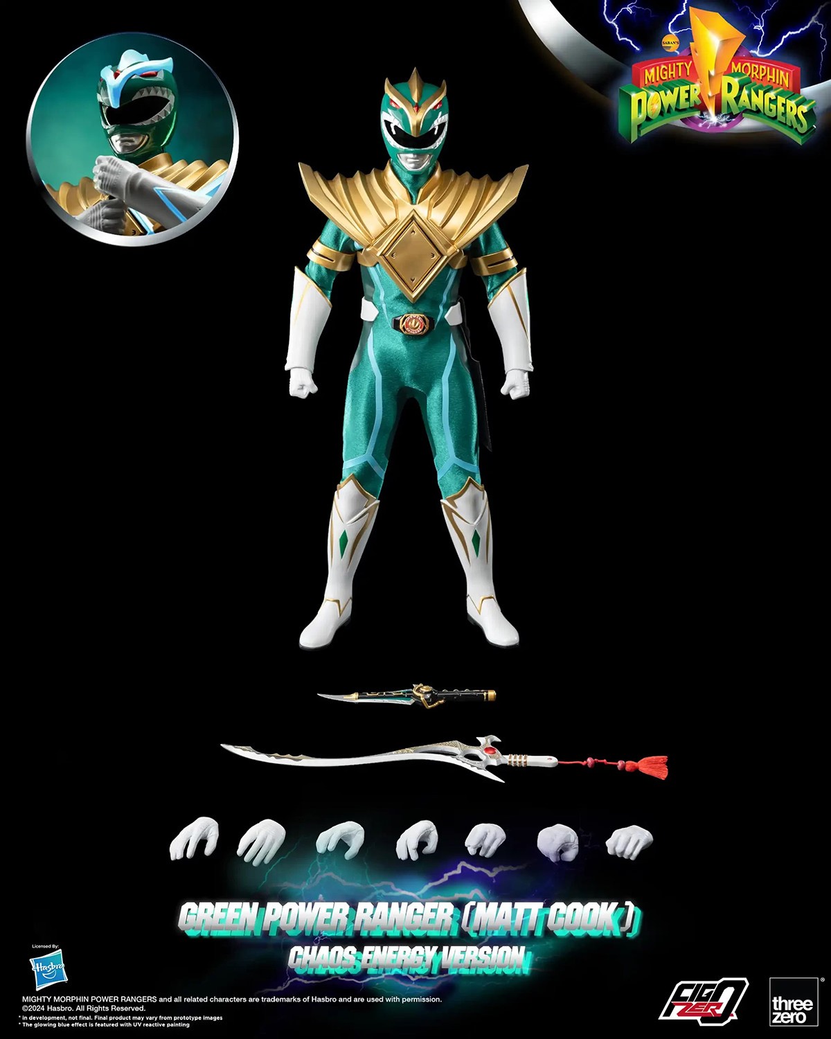 Green Power Ranger (Matt Cook) Chaos Energy Version Sixth Scale Figure ...