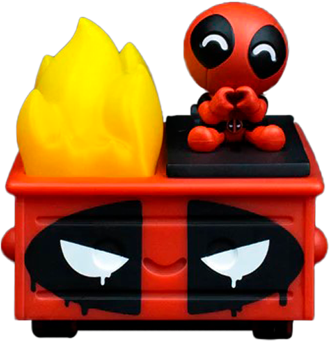 Deadpool Dumpster Fire Vinyl Collectible by 100% Soft | Sideshow ...