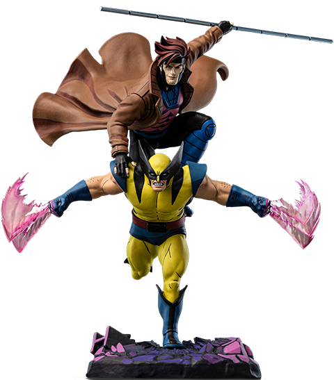 Gambit & Wolverine Deluxe 1:10 Art Scale Statue by Iron Studios ...