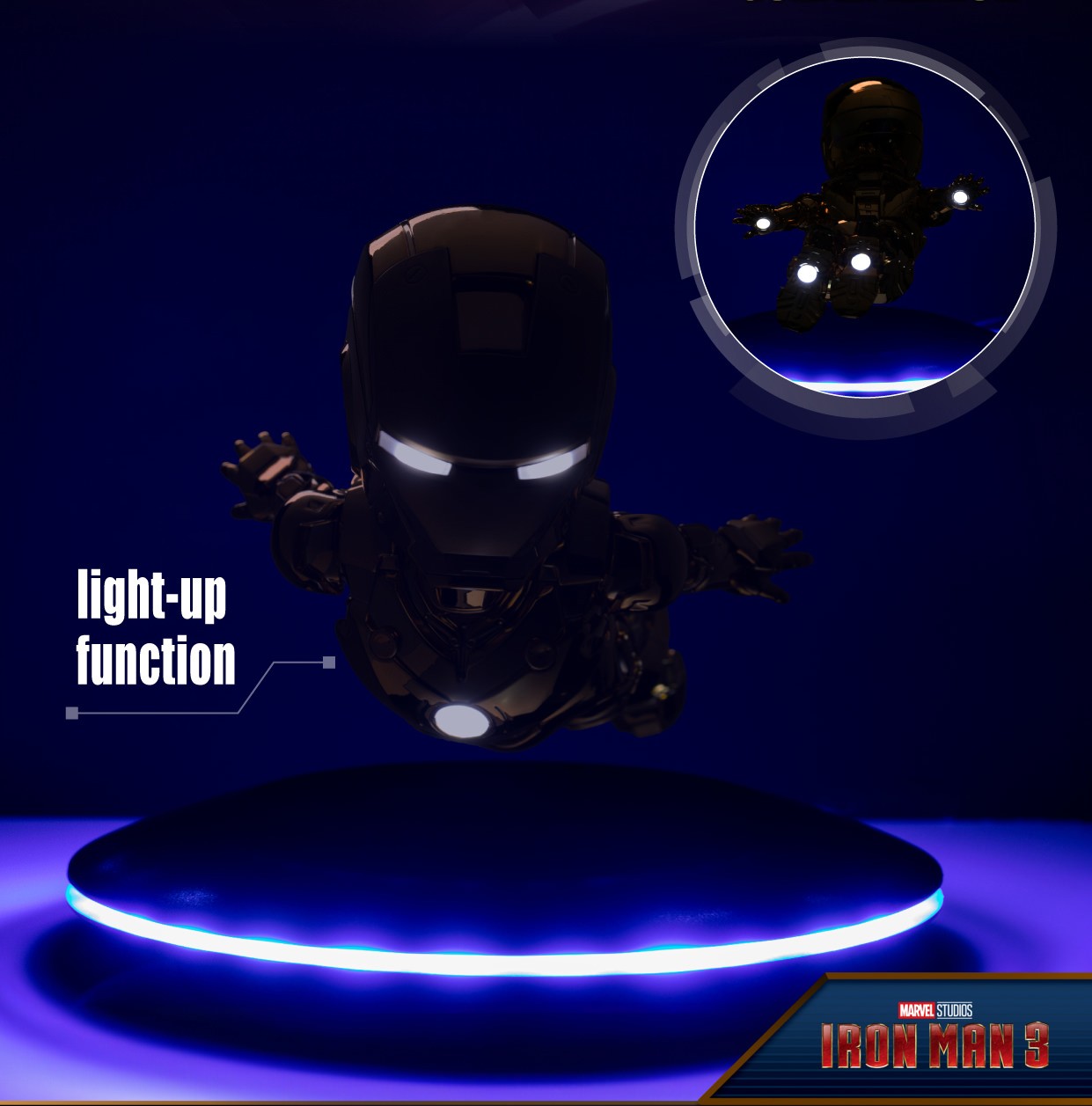 Iron Man (Golden Version) Floating Collectible Figure by Beast Kingdom | Sideshow Collectibles