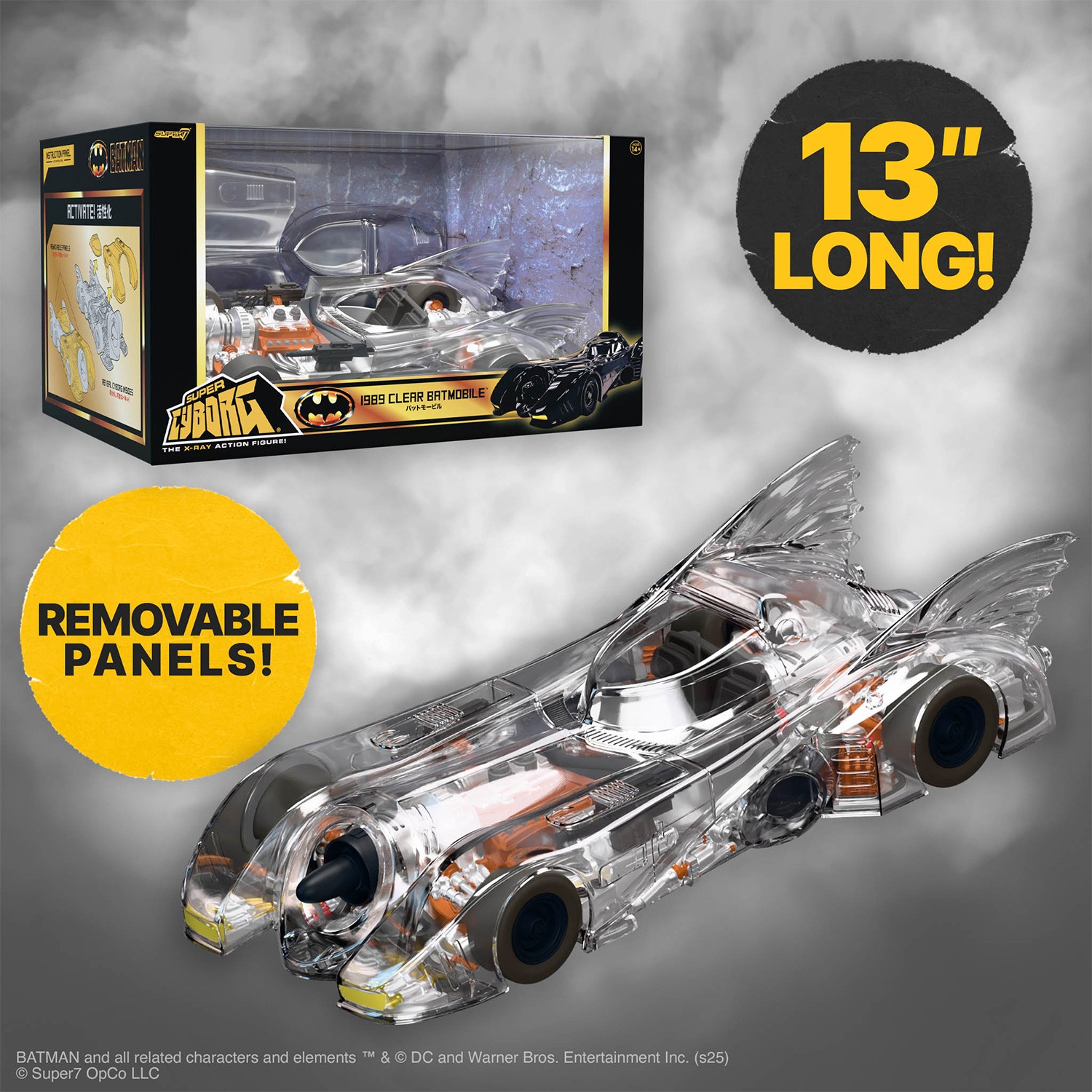 Batmobile 1989 Super Cyborg (Clear) Collectible Figure by Super7 ...