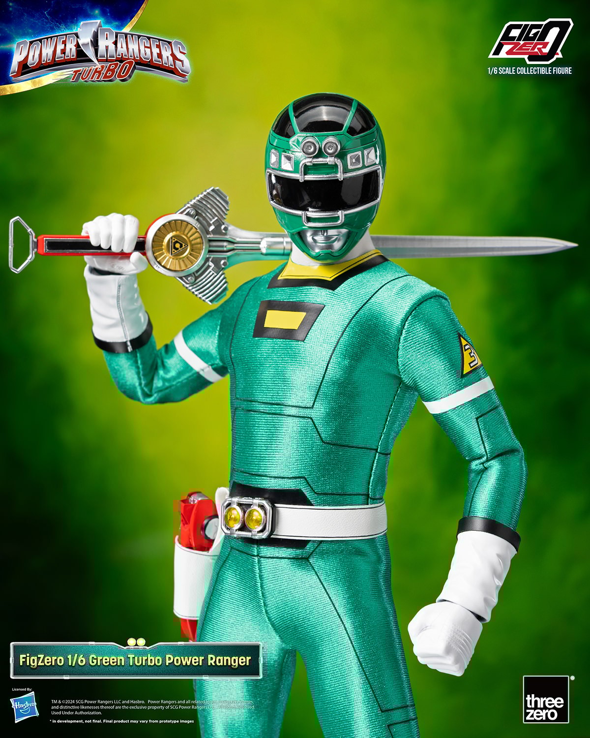 Green Turbo Power Ranger Sixth Scale Figure by Threezero | Sideshow ...