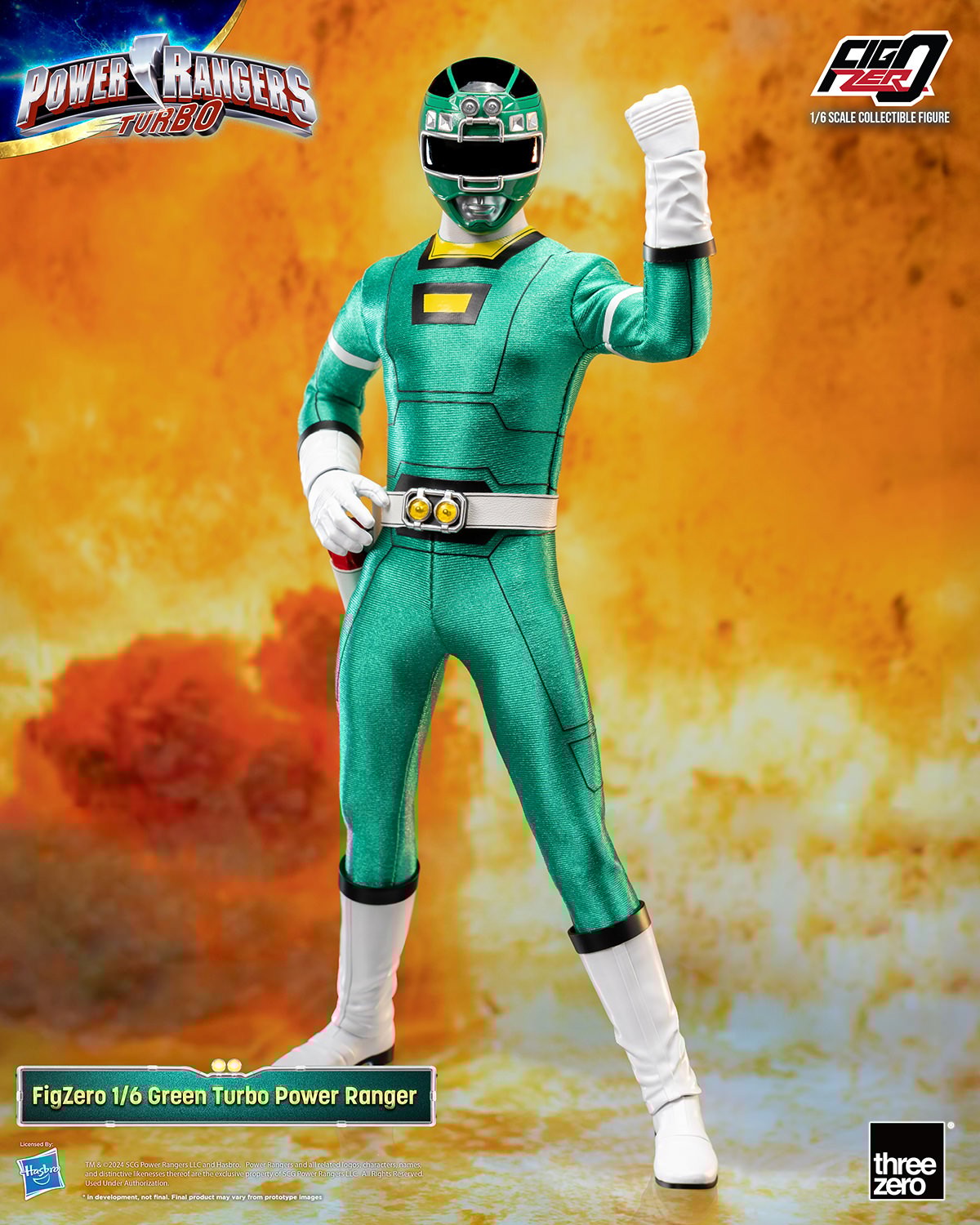 Green Turbo Power Ranger Sixth Scale Figure by Threezero | Sideshow ...