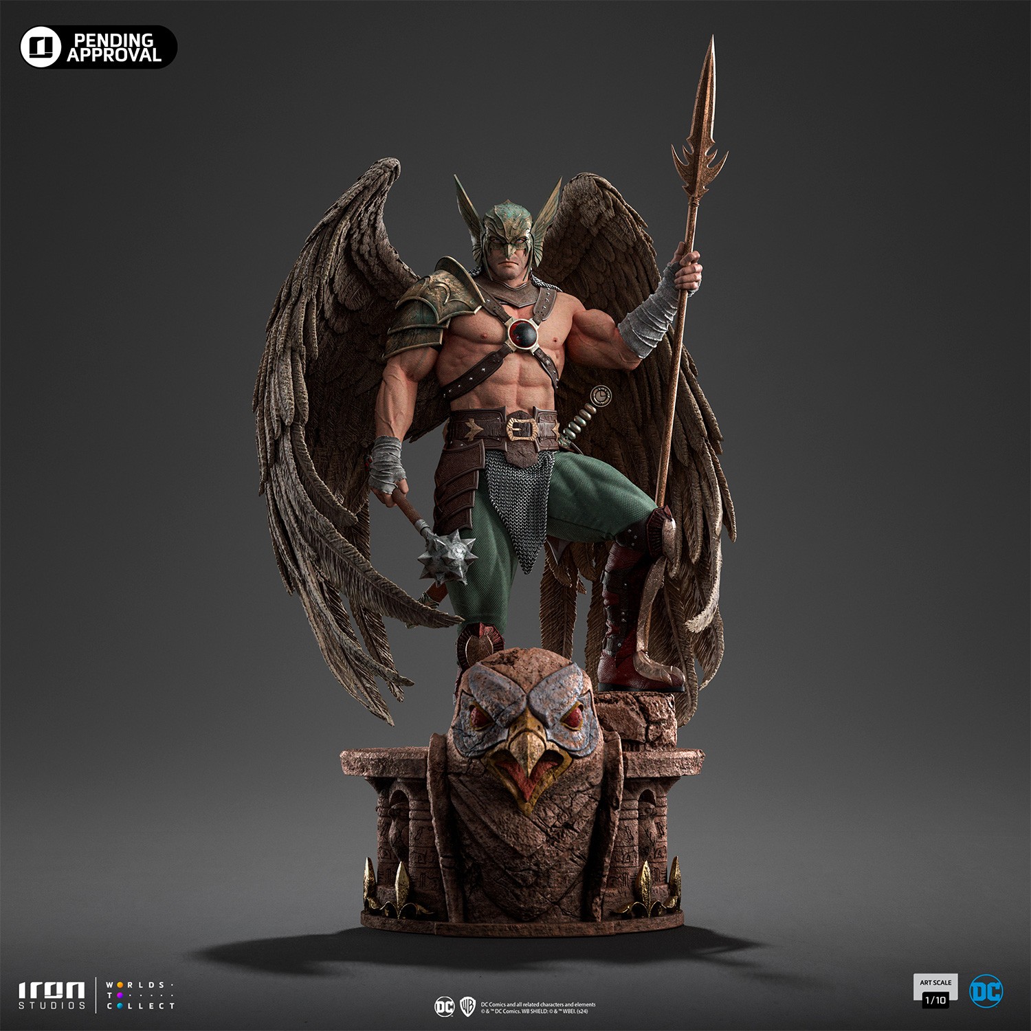 Hawkman (10th Anniversary) Art Scale Statue by Iron Studios | Sideshow ...