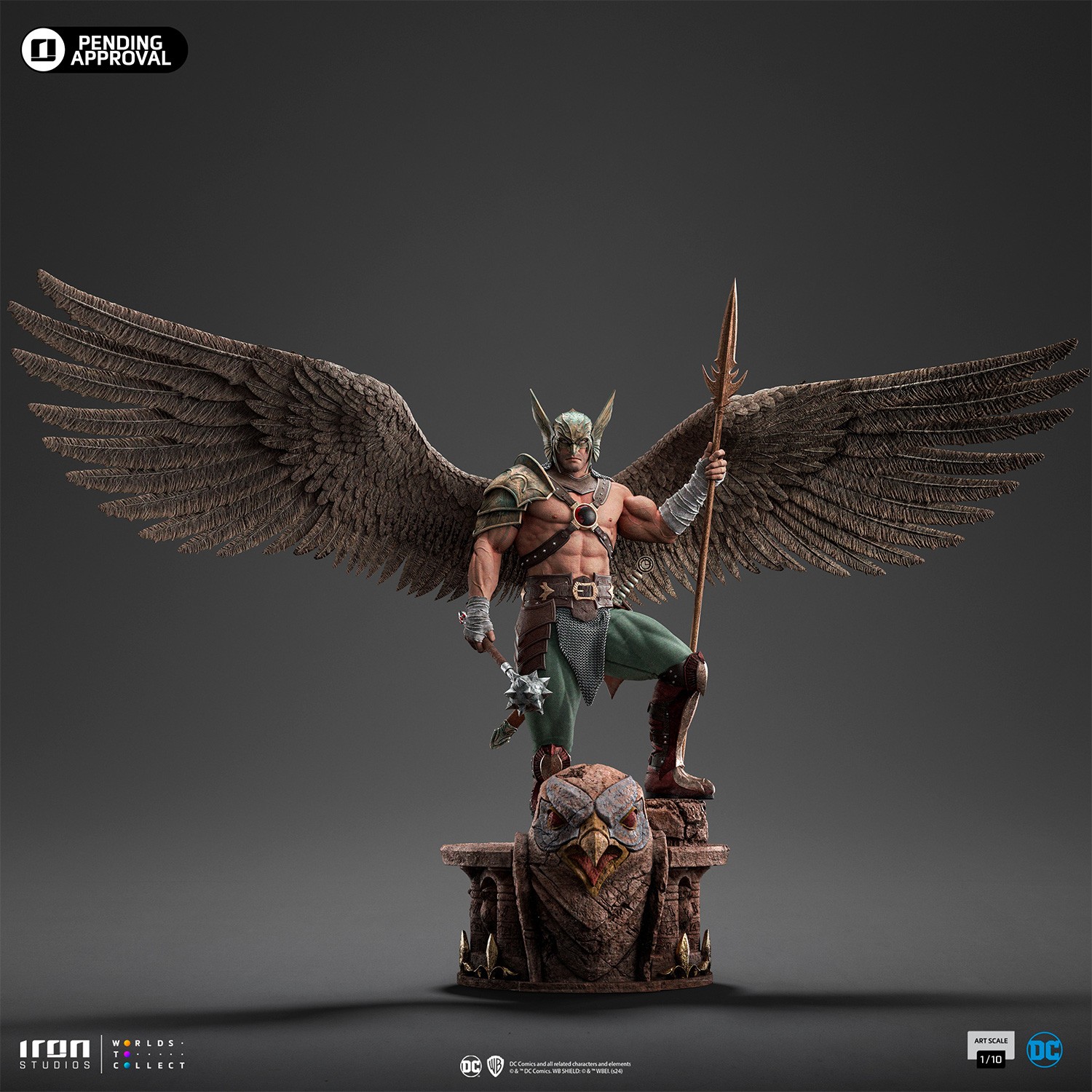 Hawkman (10th Anniversary) Art Scale Statue by Iron Studios | Sideshow ...