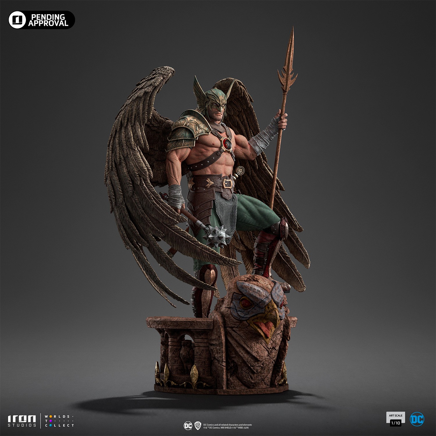Hawkman (10th Anniversary) Art Scale Statue by Iron Studios | Sideshow ...