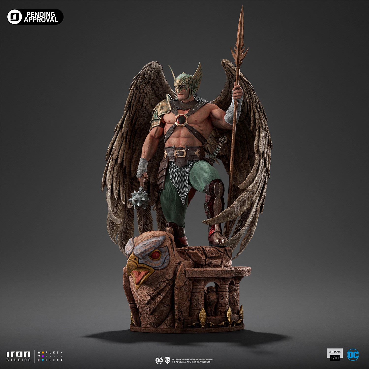 Hawkman (10th Anniversary) Art Scale Statue by Iron Studios | Sideshow ...