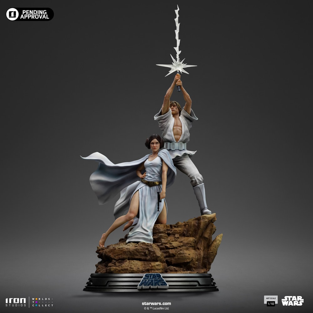 Luke and Leia Deluxe 1:10 Scale Statue by Iron Studios | Sideshow ...