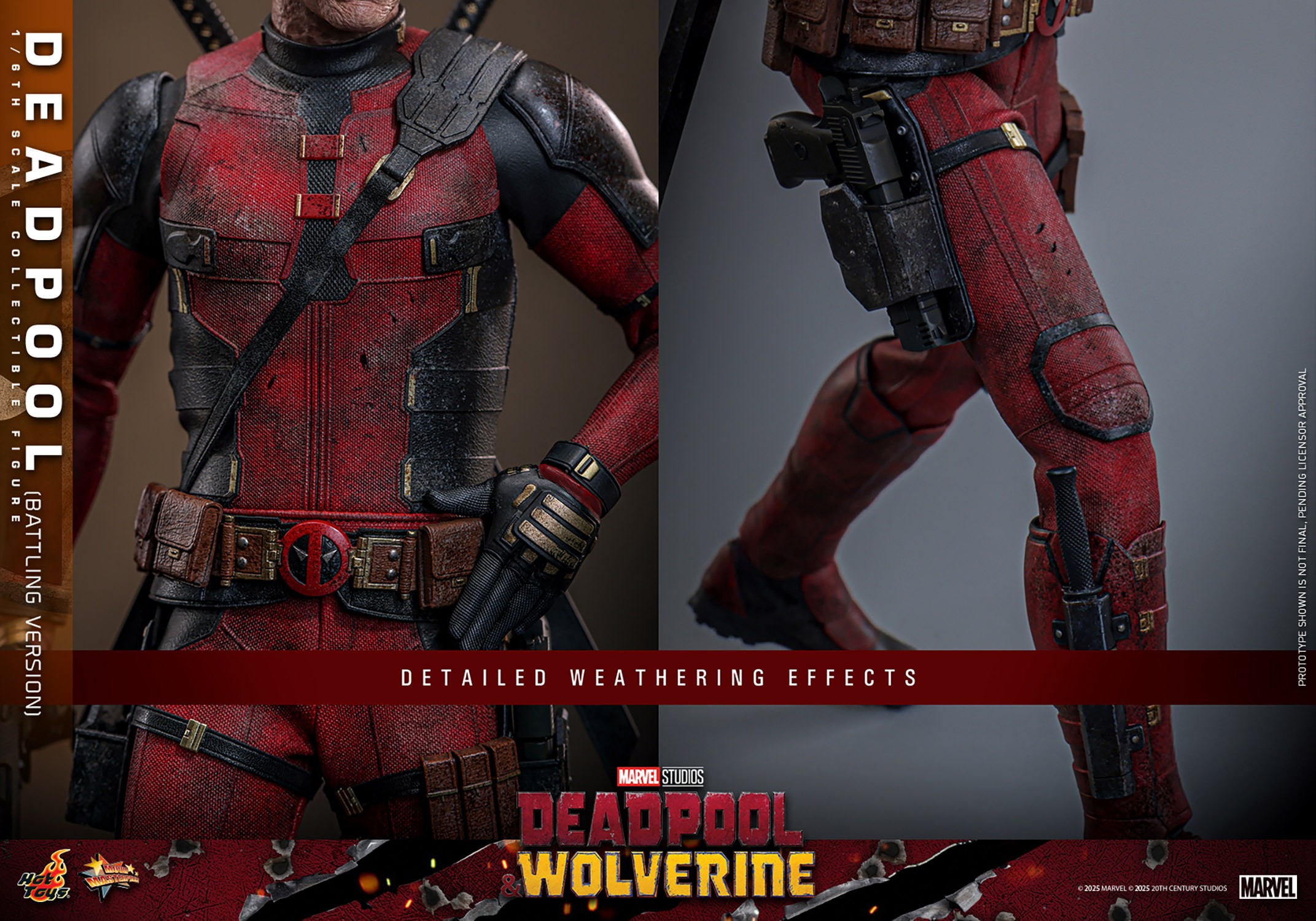 Deadpool (Battling Version) Sixth Scale Figure by Hot Toys | Sideshow ...