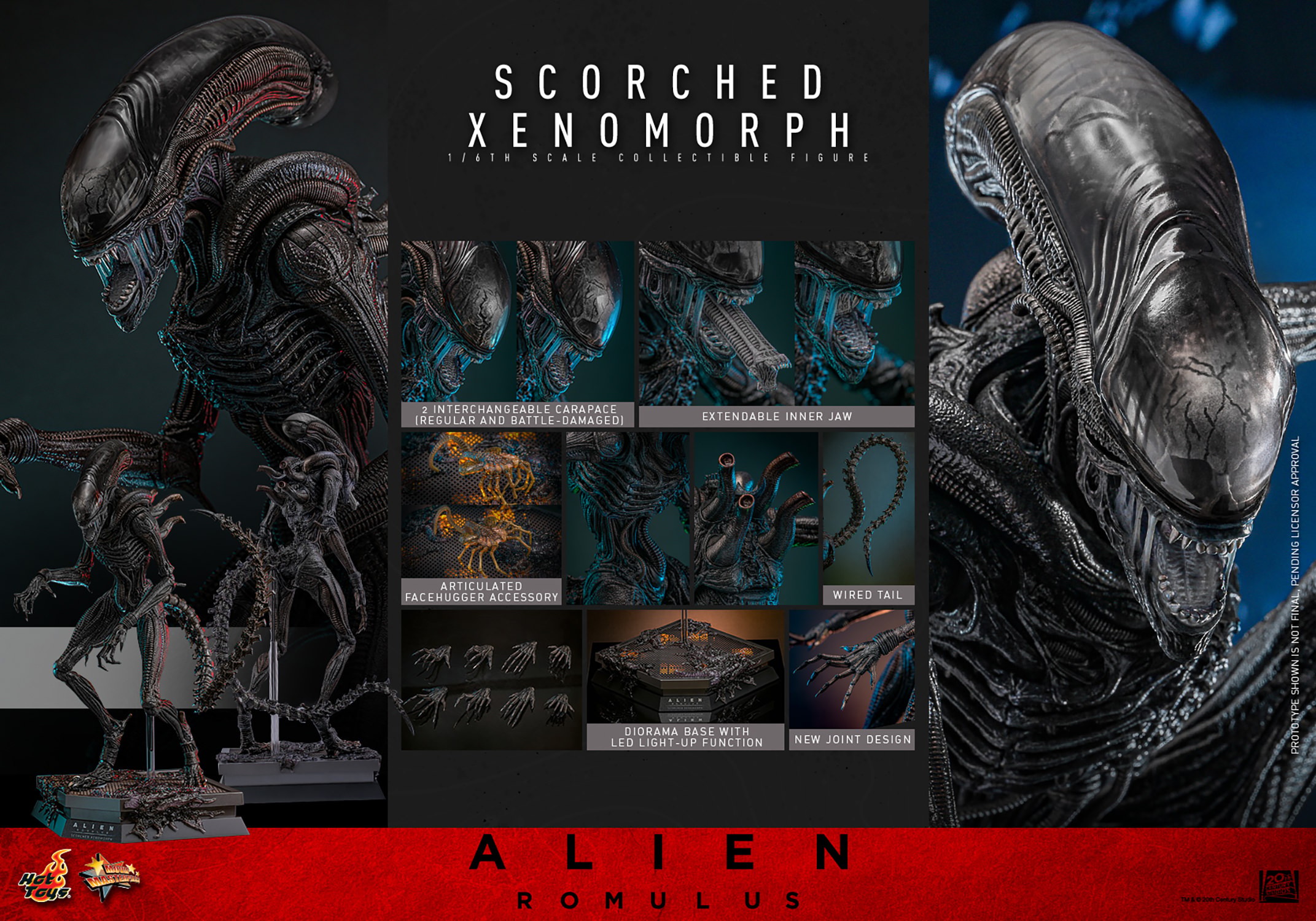 Scorched Xenomorph Sixth Scale Figure by Hot Toys | Sideshow Collectibles