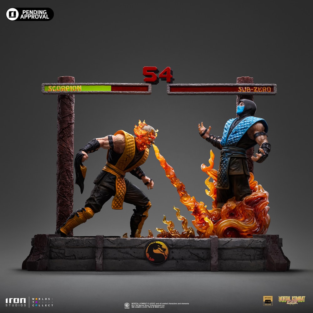 Fatality Scorpion vs Sub-Zero Deluxe 1:10 Art Scale Statue by Iron Studios | Sideshow Collectibles
