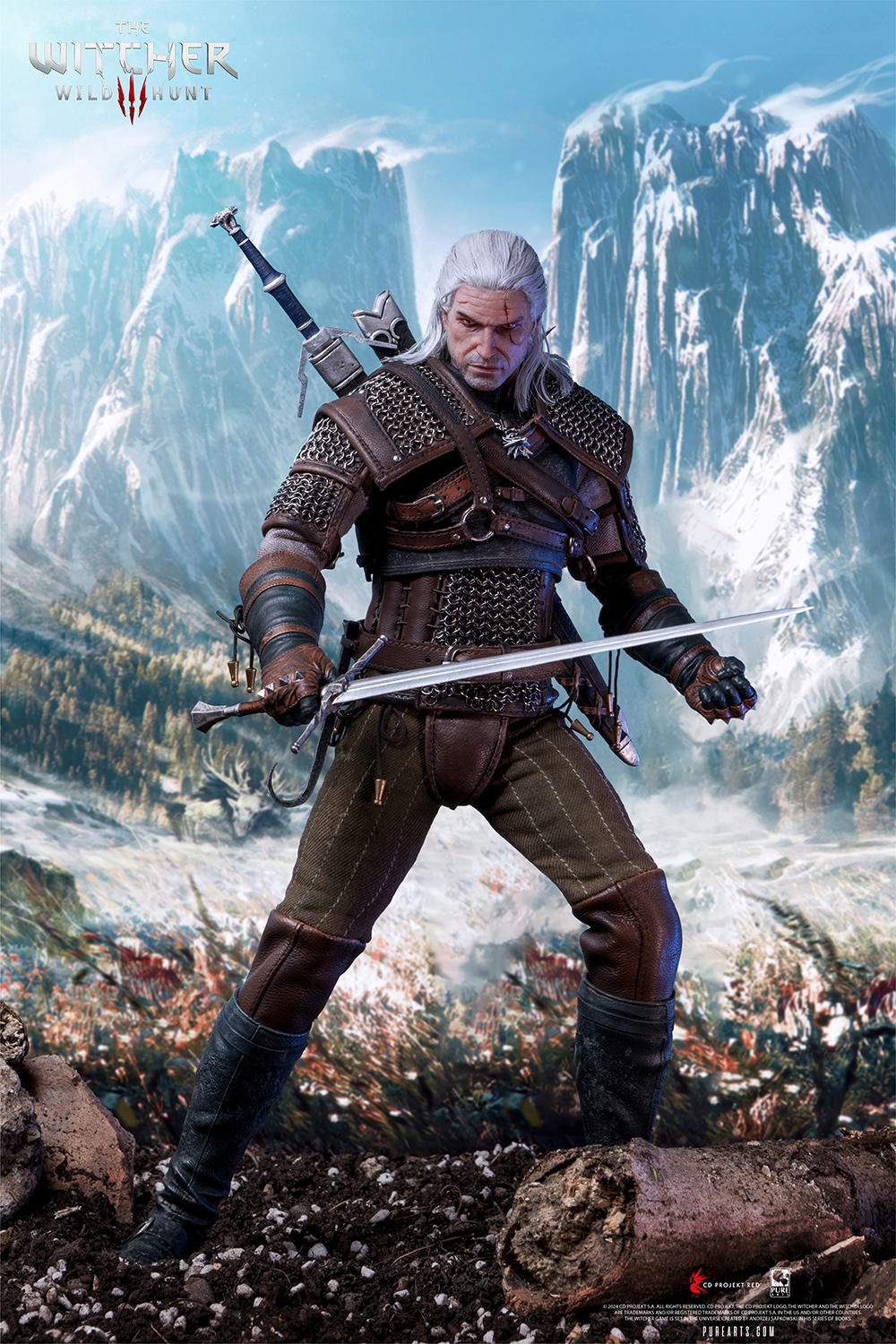 The Witcher 3: Wild Hunt Geralt of Rivia Sixth Scale Figure by PureArts ...
